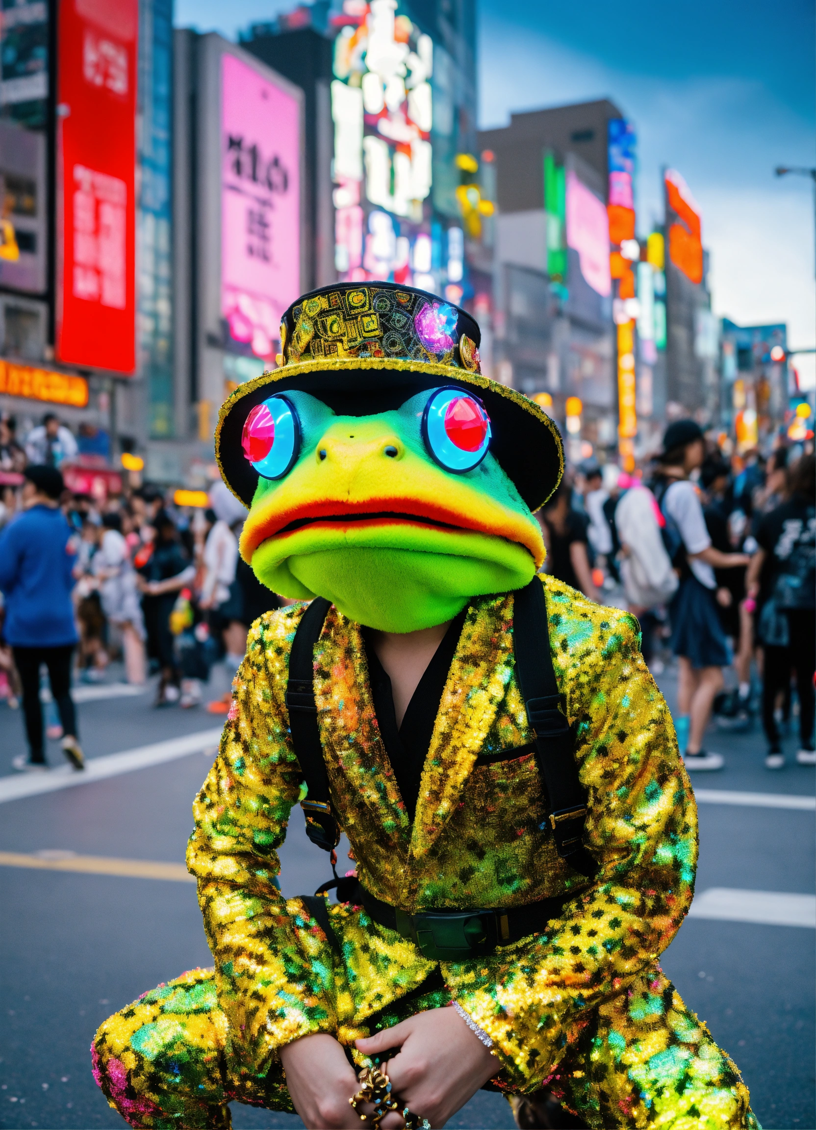 Lexica - Fashion Shoot at Shibuya Crossing of Colorado Festival Raver ...