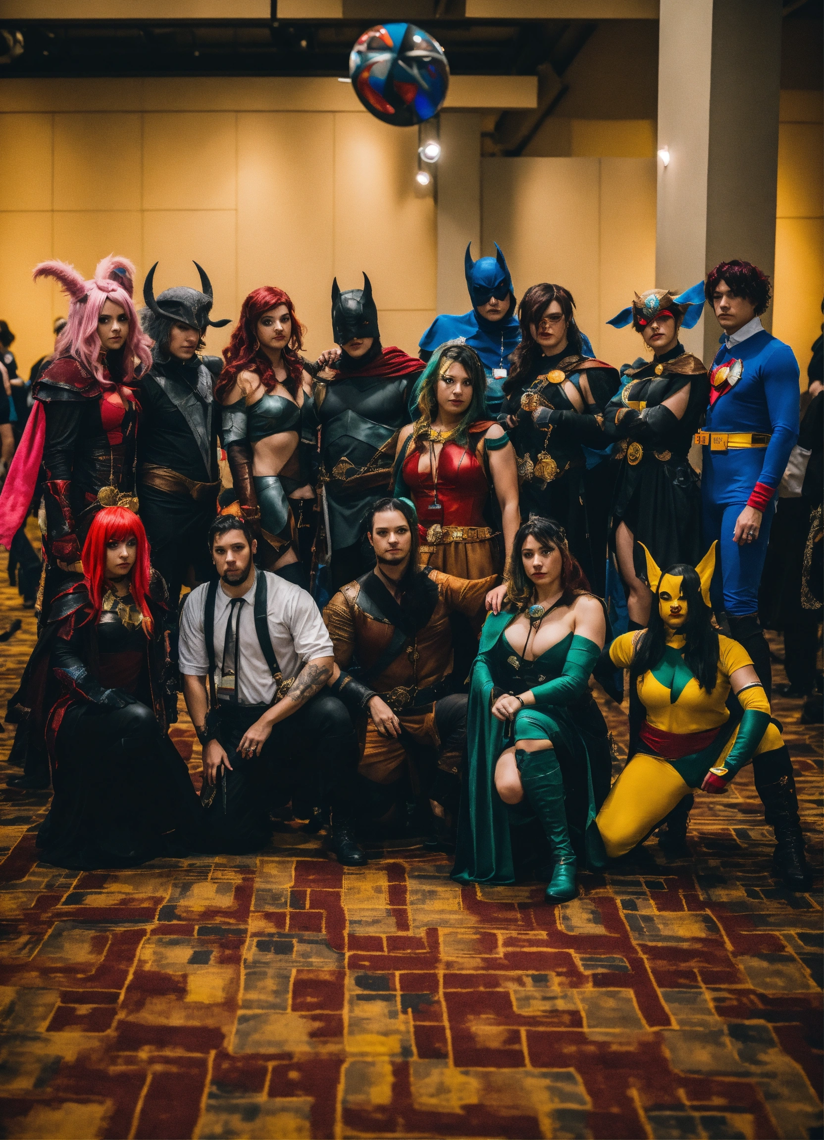 Lexica - Comic con group photo, lots of different cosplay, shot on Sony ...