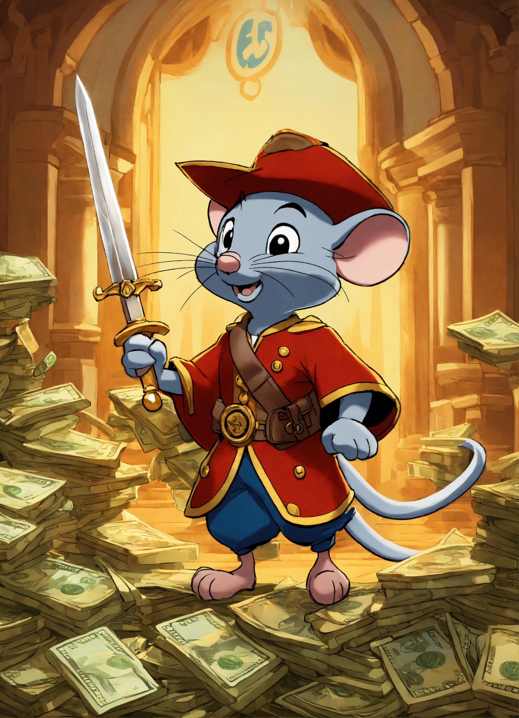 Lexica - Classic Disney cartoon style image, a brave little mouse, a ...