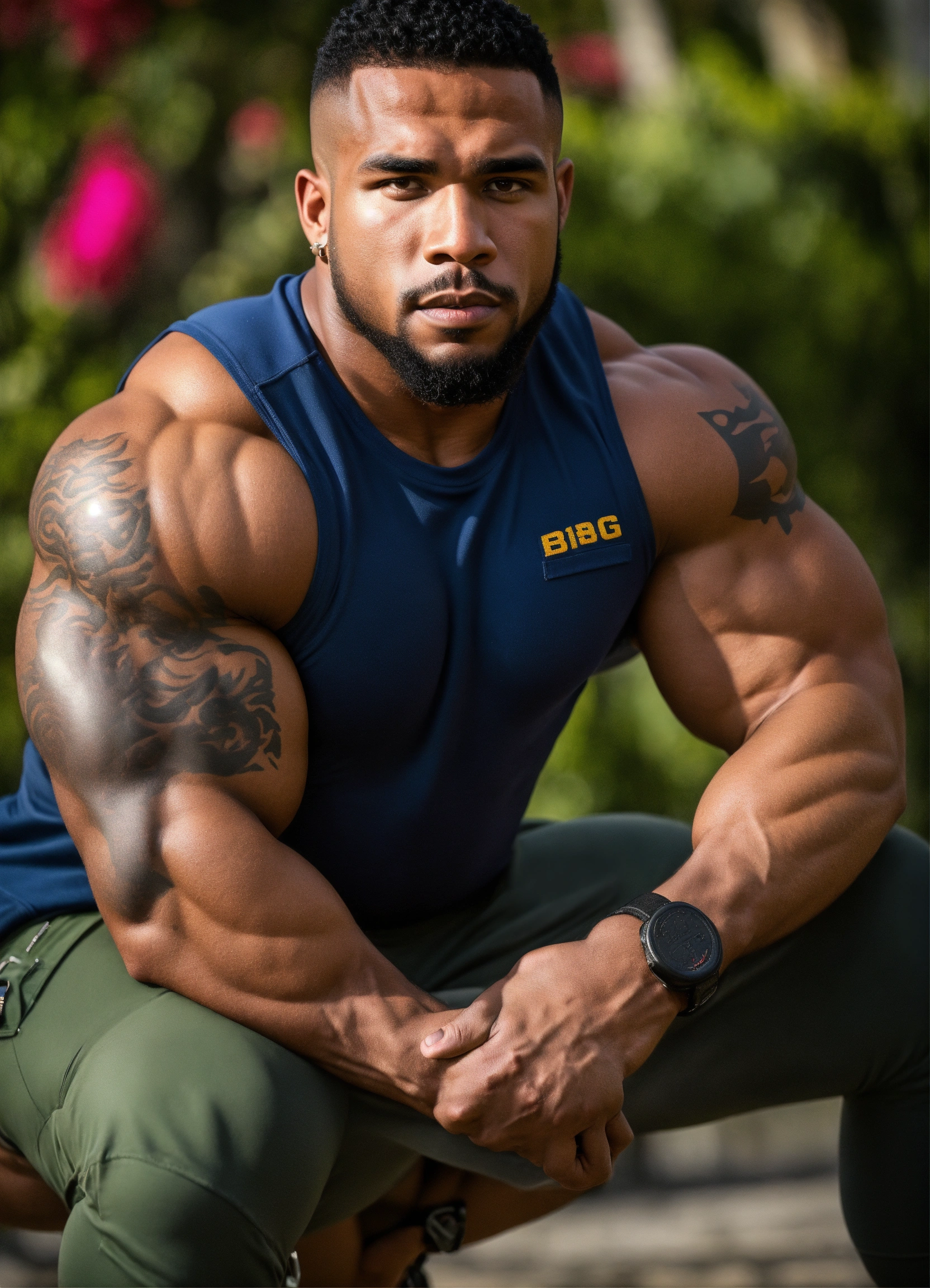 Lexica - 30-year-old Dominican man with big muscles, big bodybuilder ...