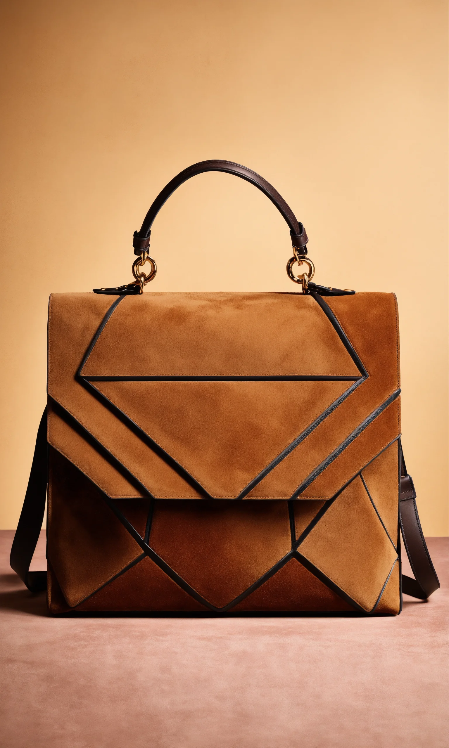 Lexica - Innovative brown suede luxury bag, vintage inspiration, new ...