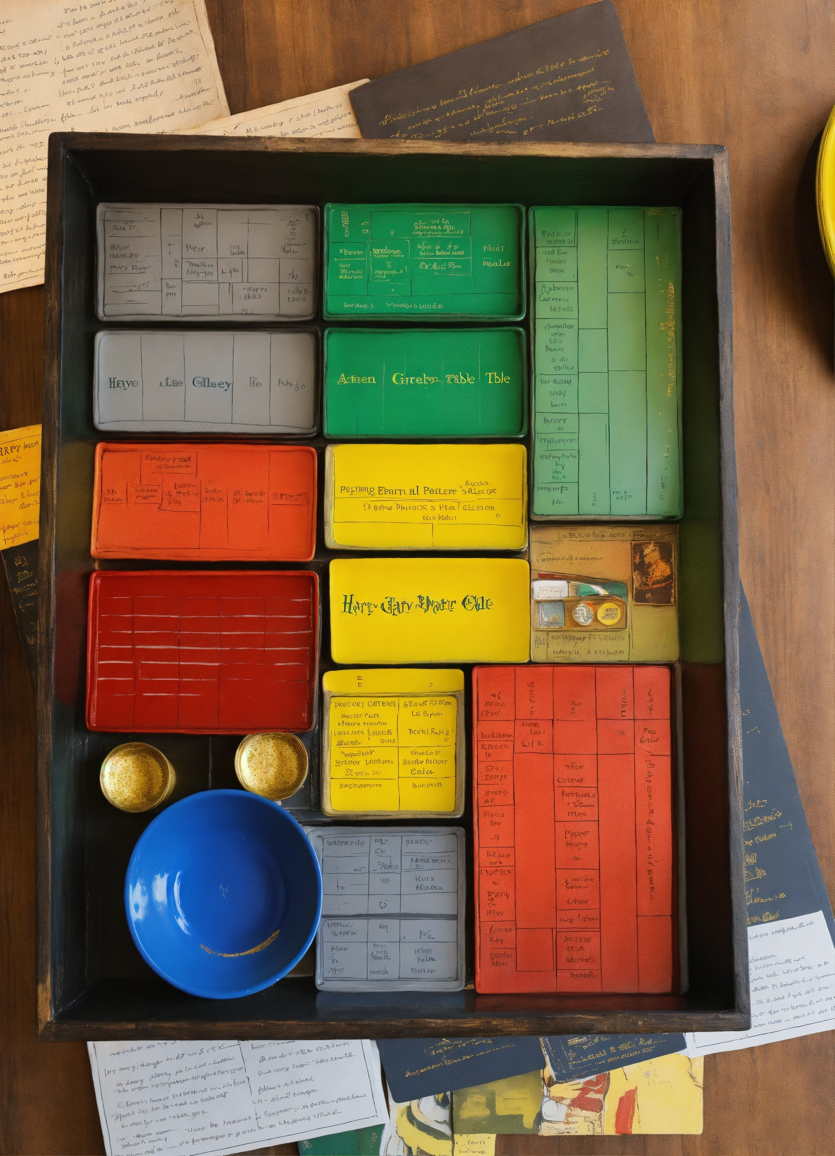 Lexica - Harry potter's table with 5 formulas color green, blue, red ...