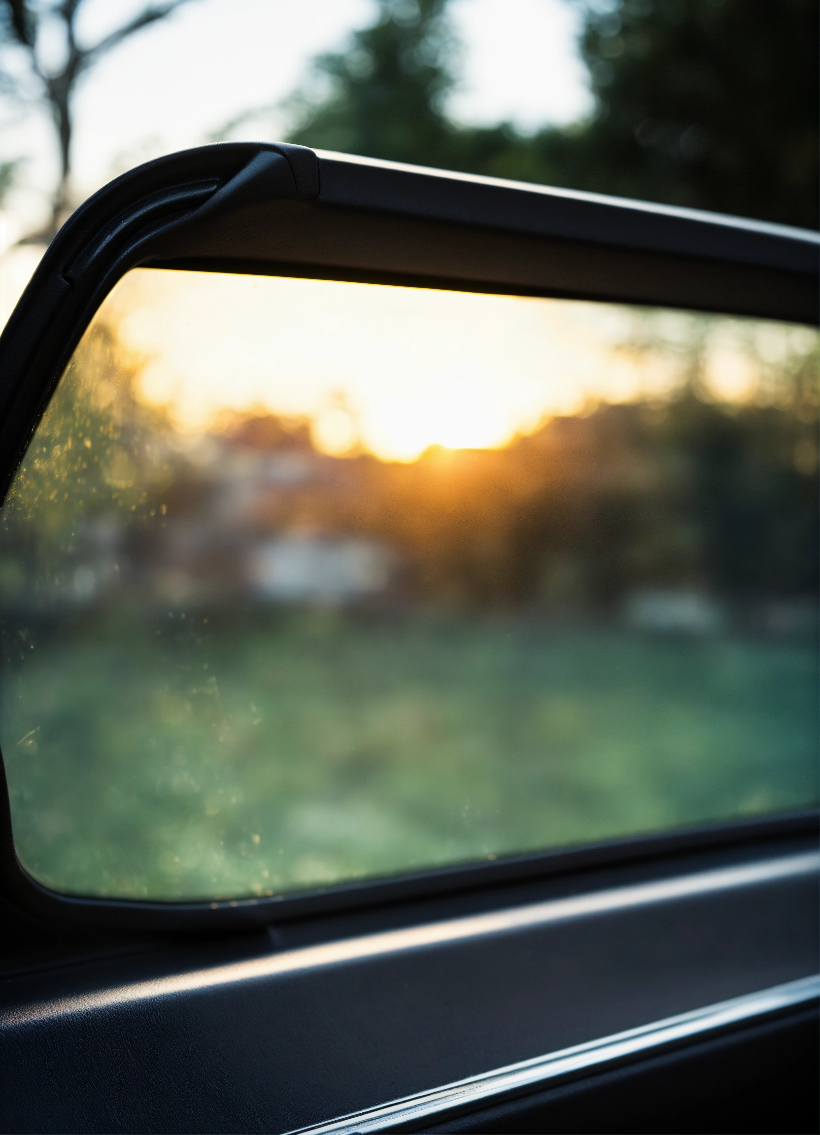 Lexica - Back of a car rear window close up