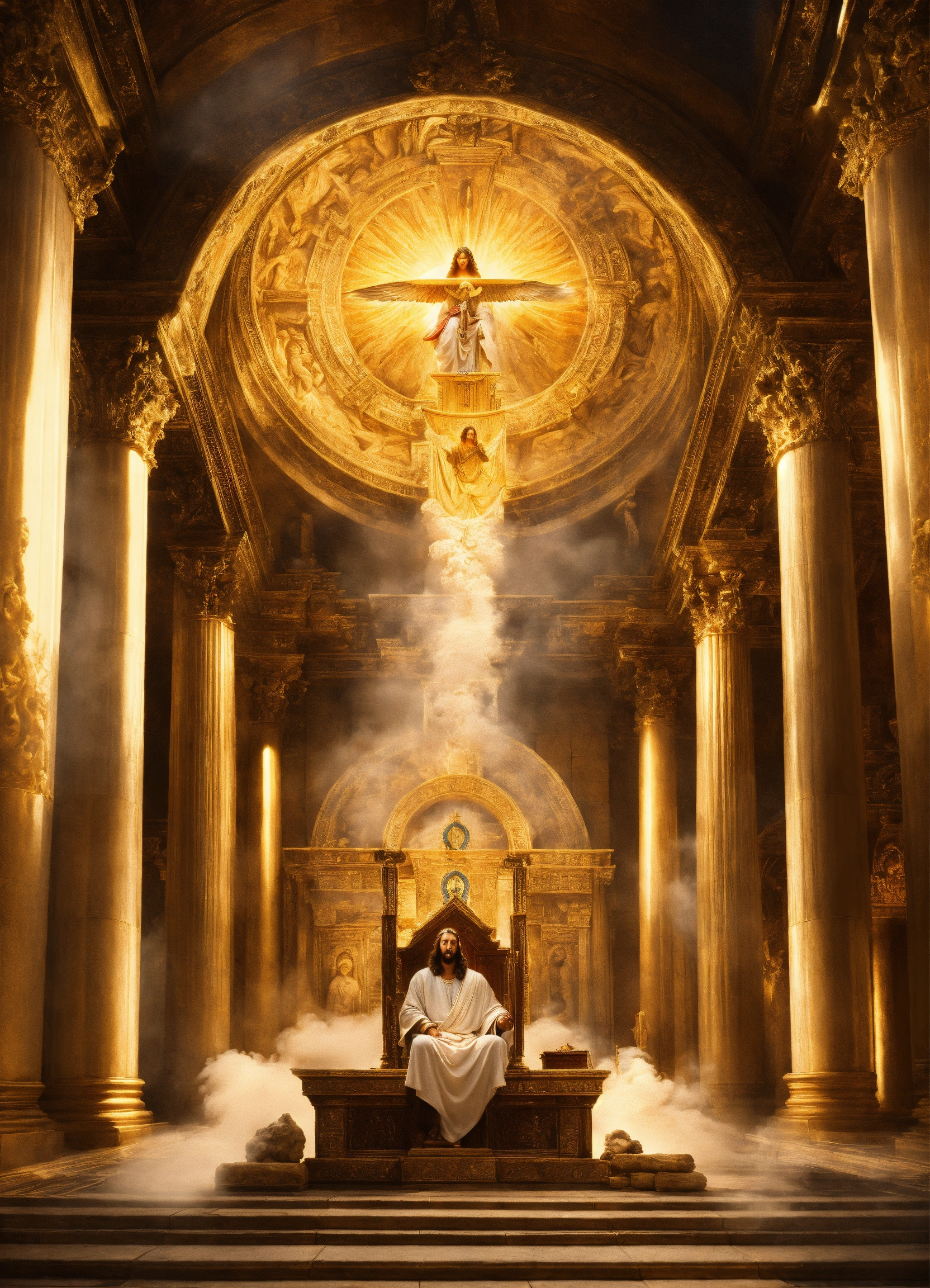 Lexica - Jesus Christ high and exalted and seated on a throne and the ...