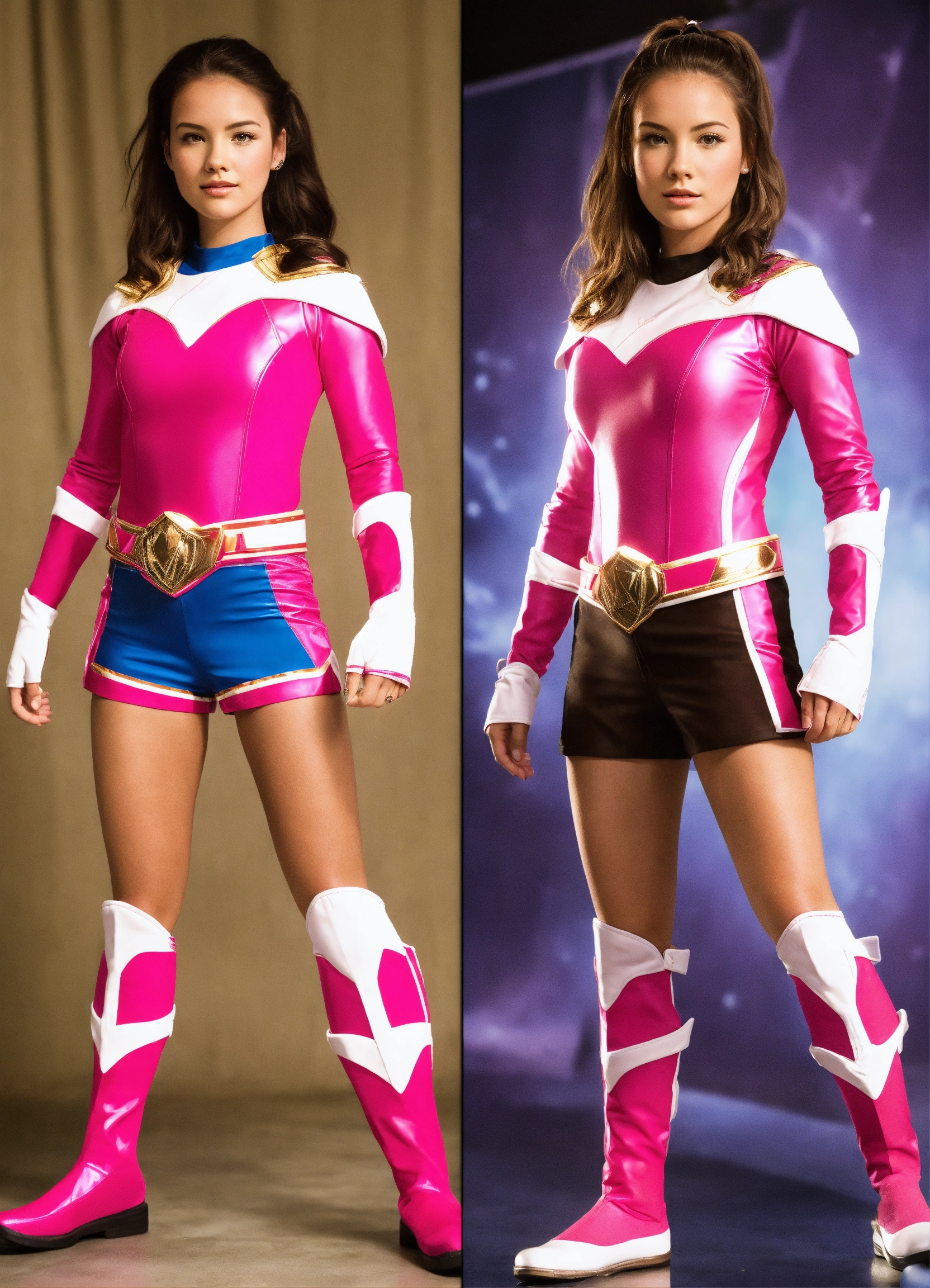 Lexica - Generate a realistic before and after image of the pink power ...