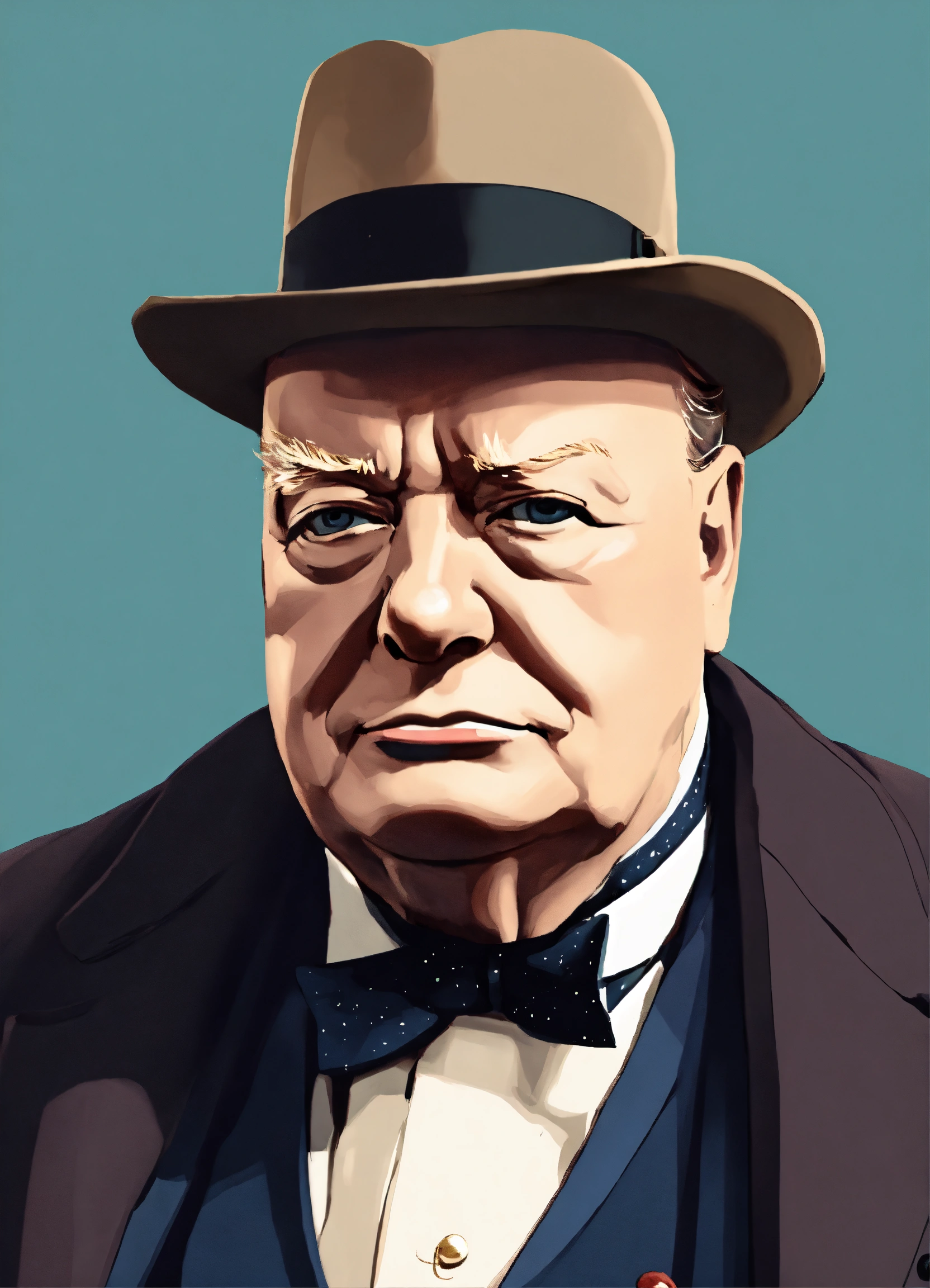 Lexica - A portrait de Winston Churchill in animated cartoon style