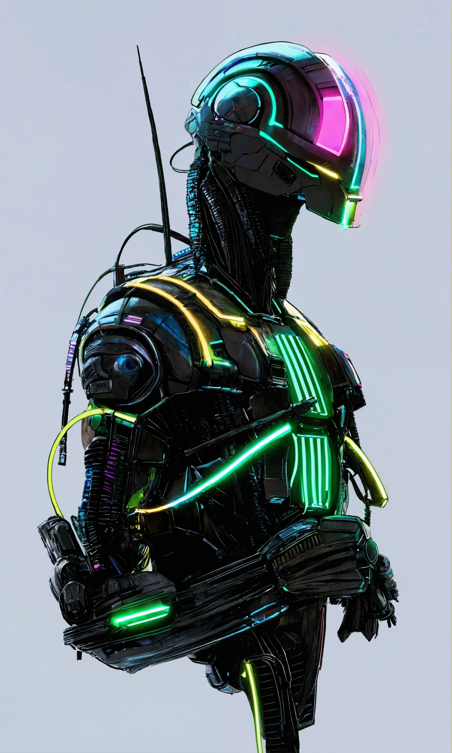 Lexica - Futuristic helmet, warlock, neon green, metal, cgi, high ...