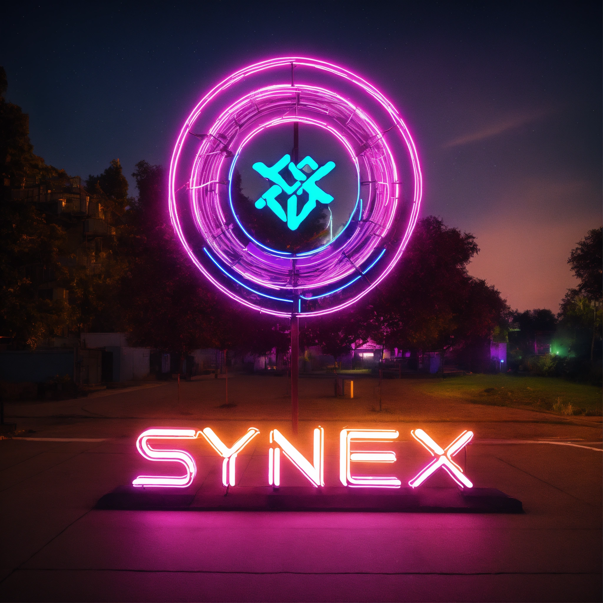 Lexica - SynEx logo for me included words neon