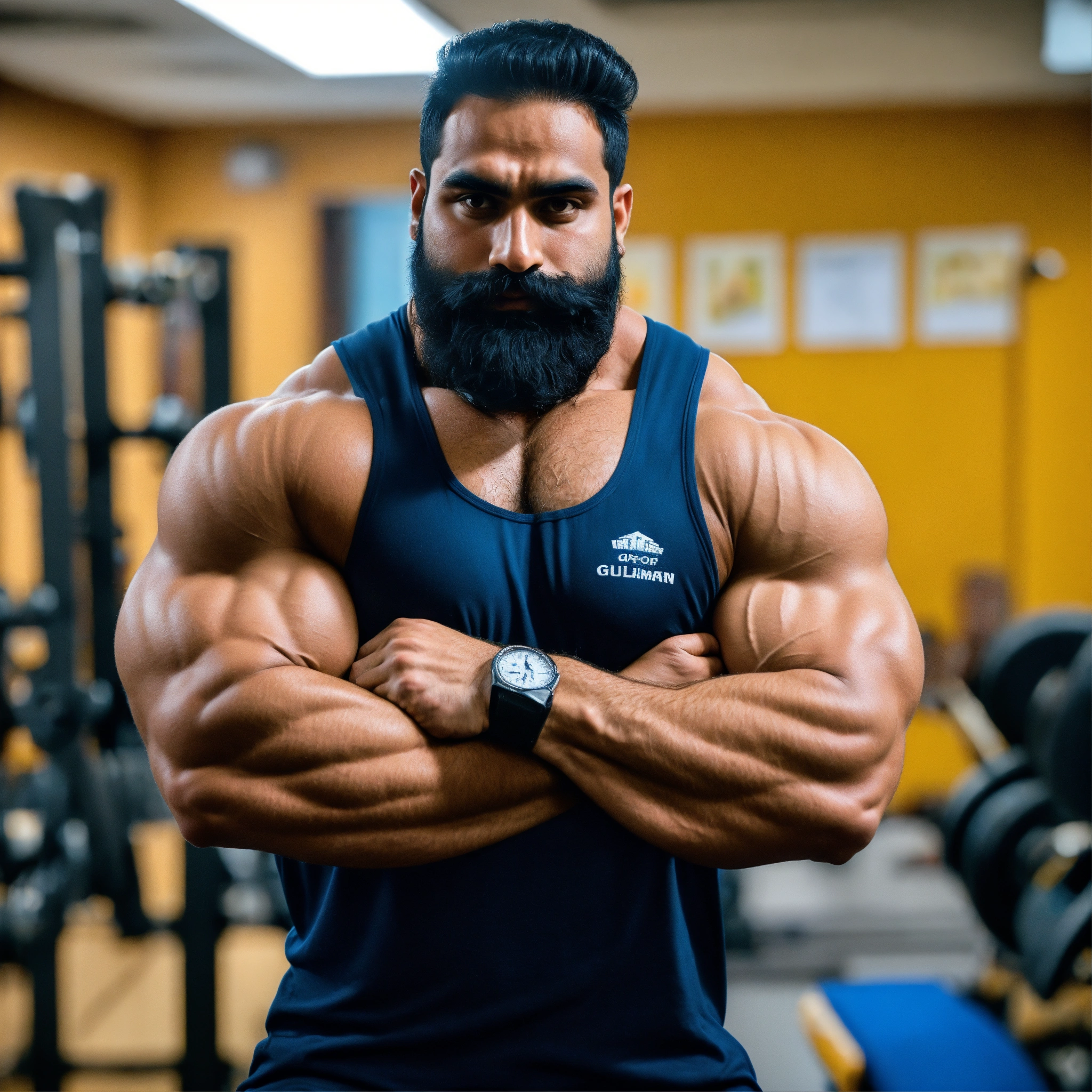 Lexica - 30-year-old hairy man with big muscles, Varinder Singh Ghuman ...