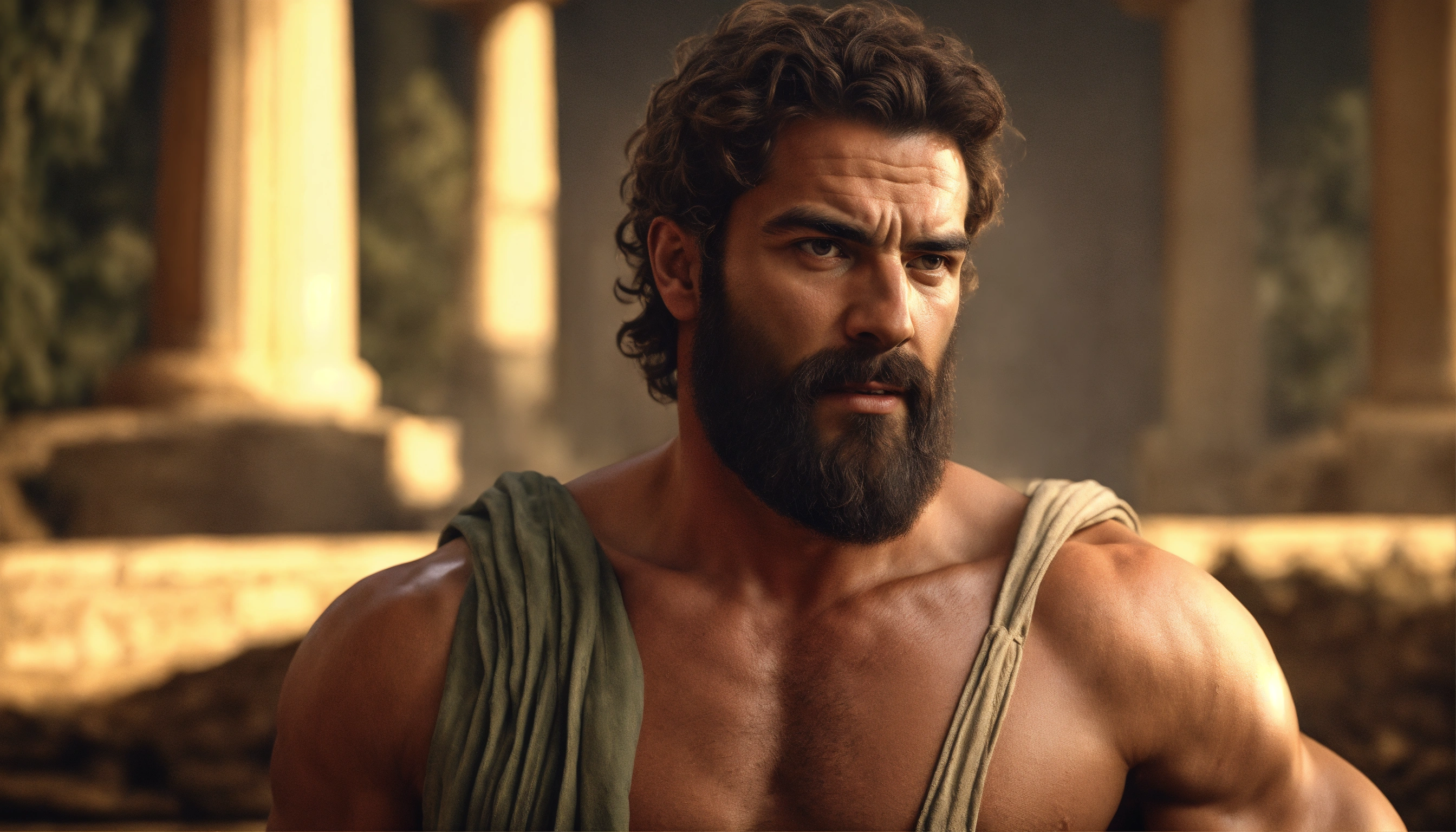 Lexica - Strong man, ancient greek, realistic,8k, sushing gesture ...
