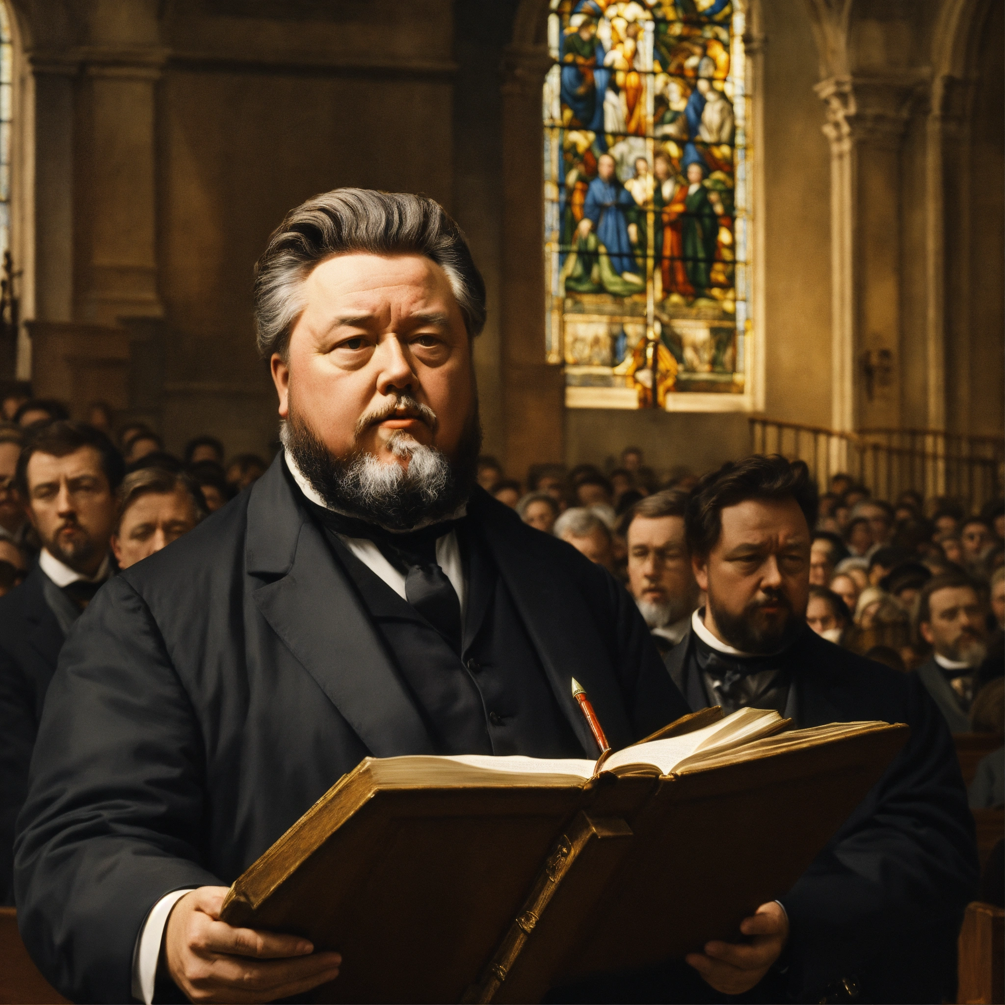 Lexica - Charles Spurgeon, photorealistic, preaching a sermon at a ...