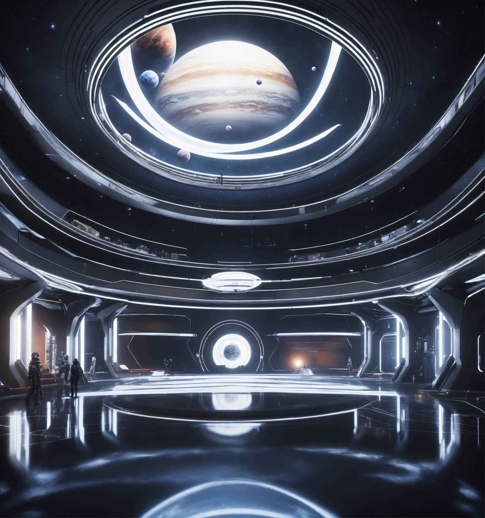 Lexica - White space port cosmic atrium in deep space, cosmic ...
