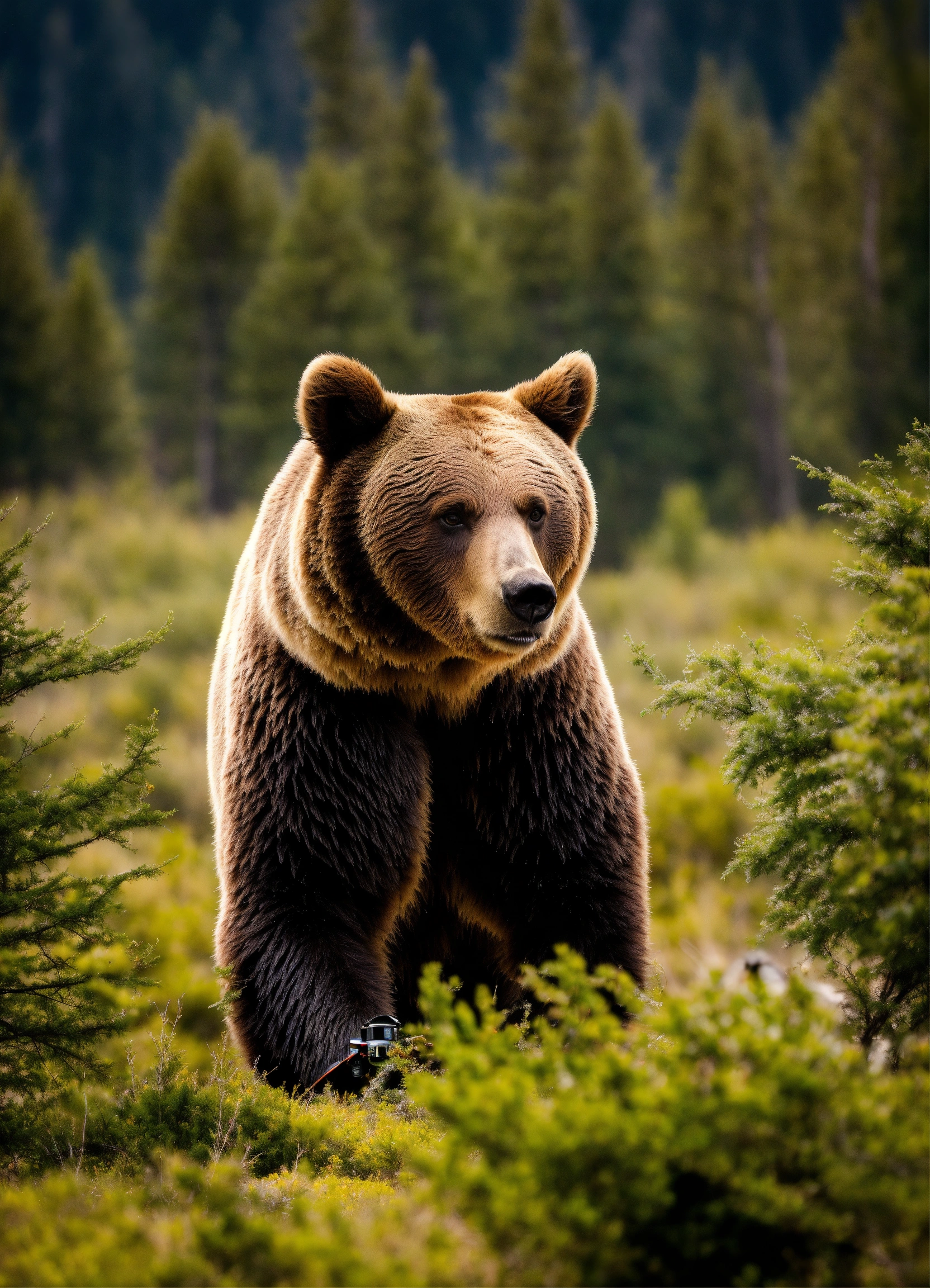 Lexica - A bear that is a wildlife photographer's using a camera with a ...