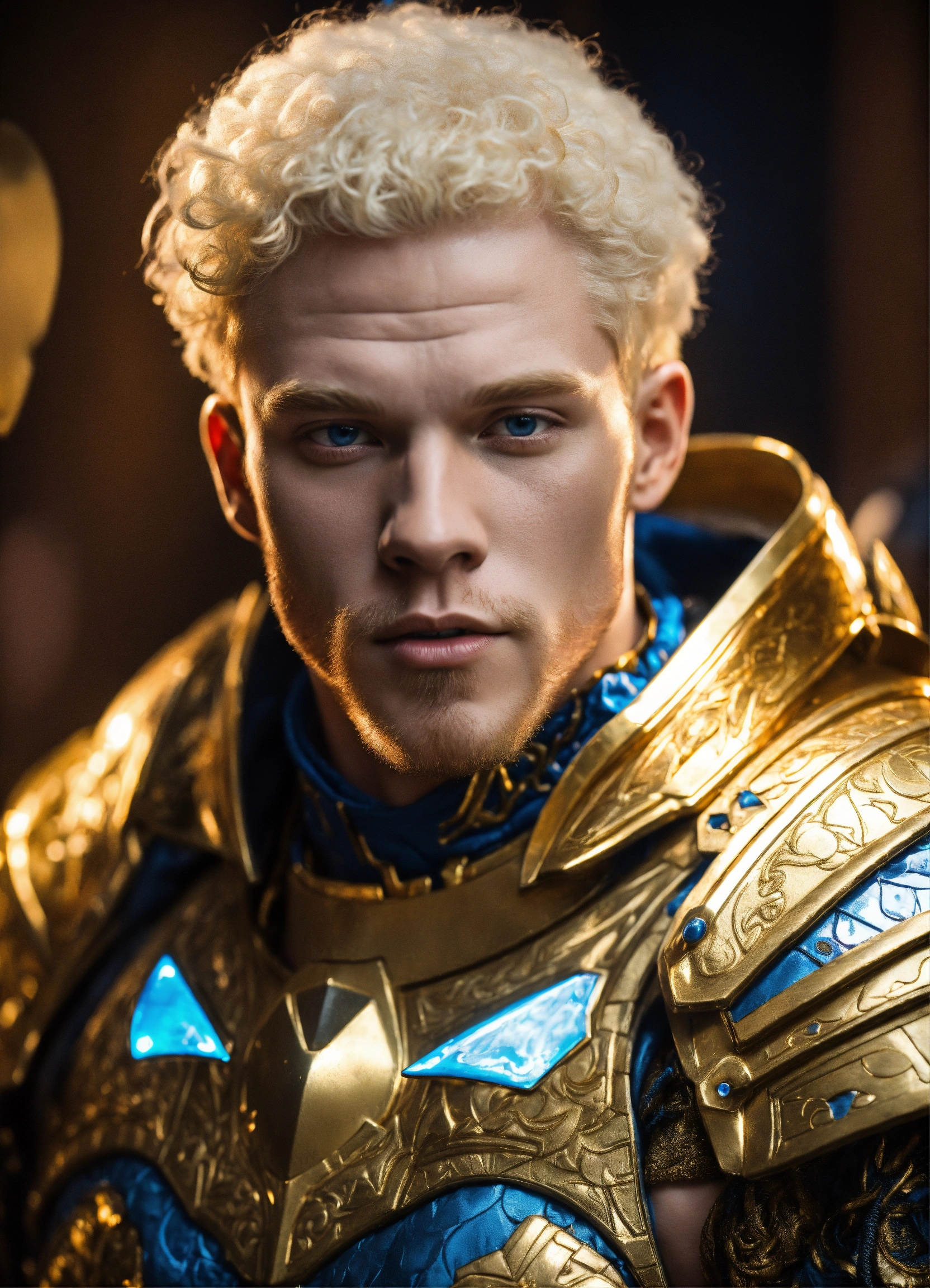 Lexica - Gorgeous pale albino African male. Broad nose, blue eyes ...