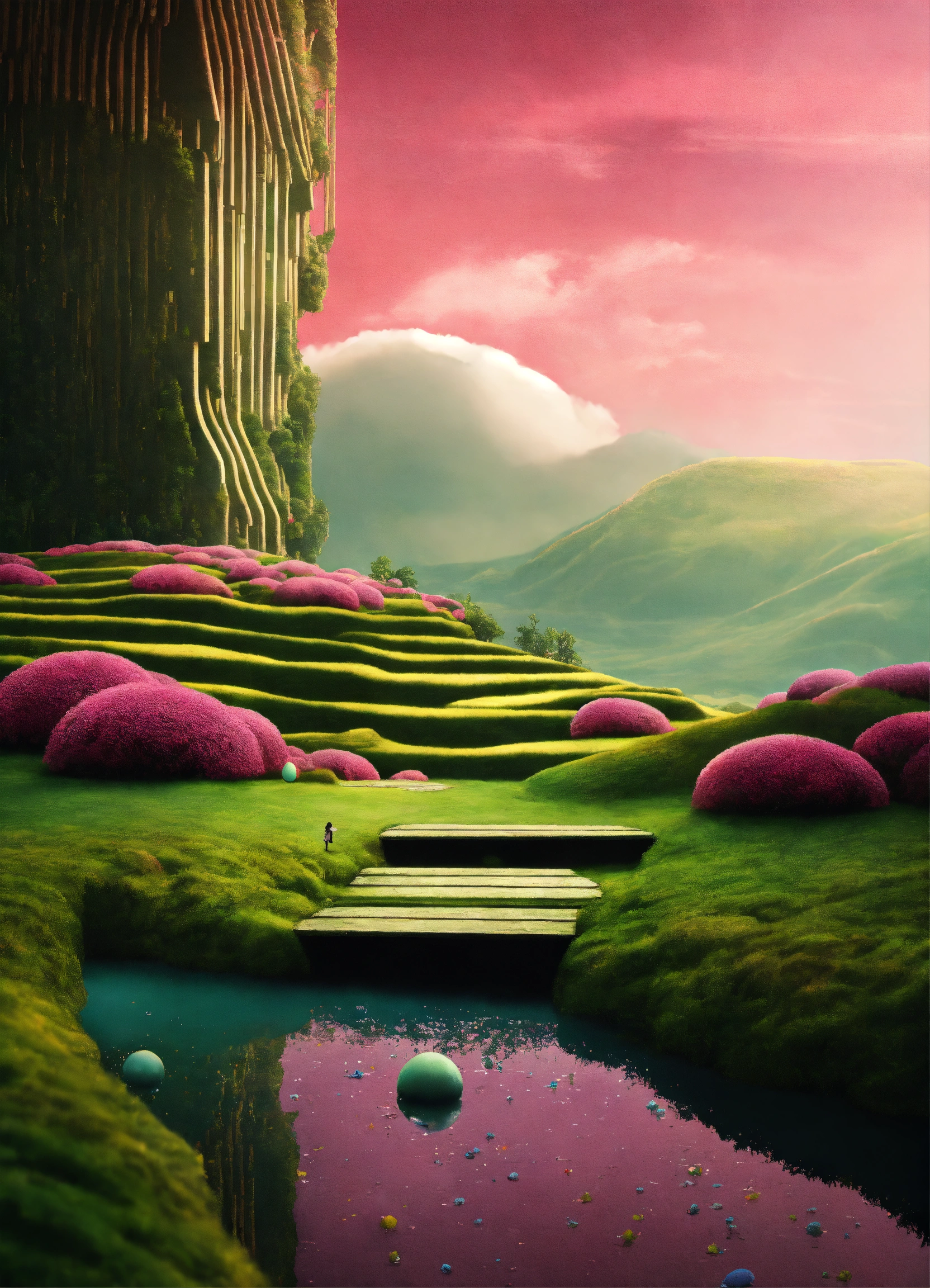 Lexica - Alice in wonderland landscape meets matrix hd. Minimalist and ...