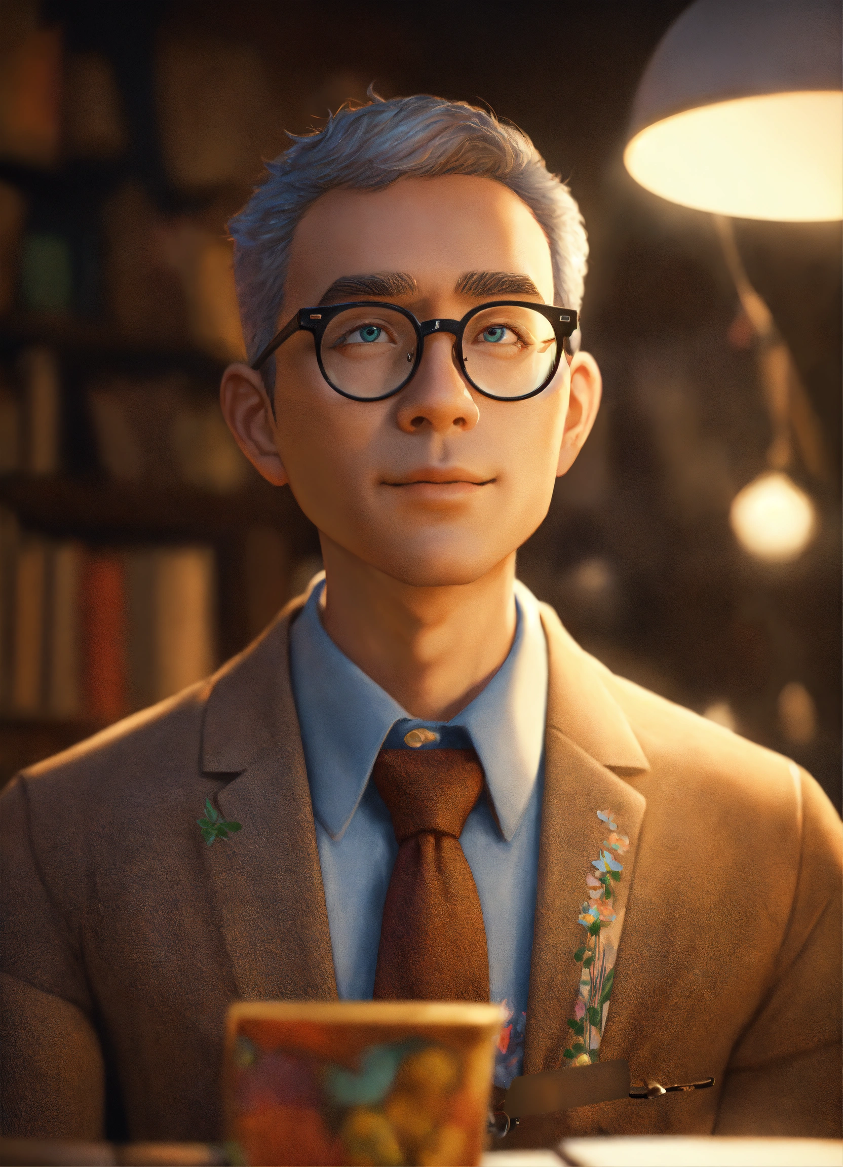 Lexica - A male professor Avatar with glasses, Closeup, unreal engine ...