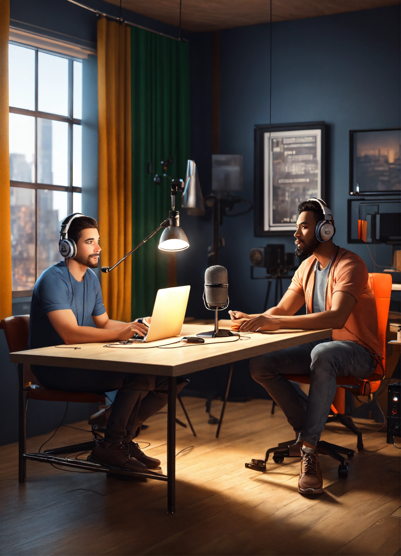 Lexica - Very high detailed, ultra realistic, 3d illustration, Two men ...