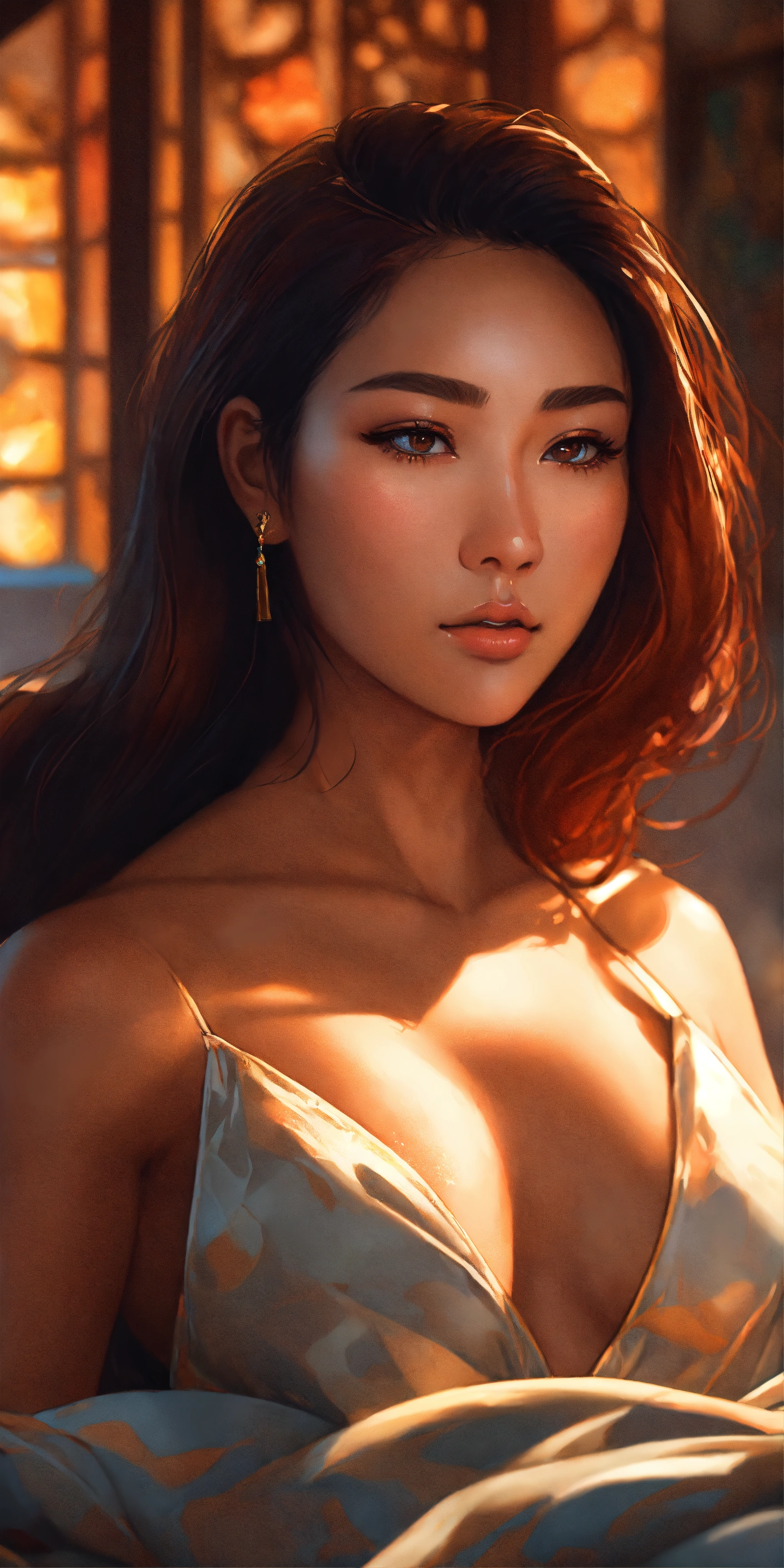 Lexica - Stunning woman, Asian physique, cinnamon color skin, social media influencer, highly ...