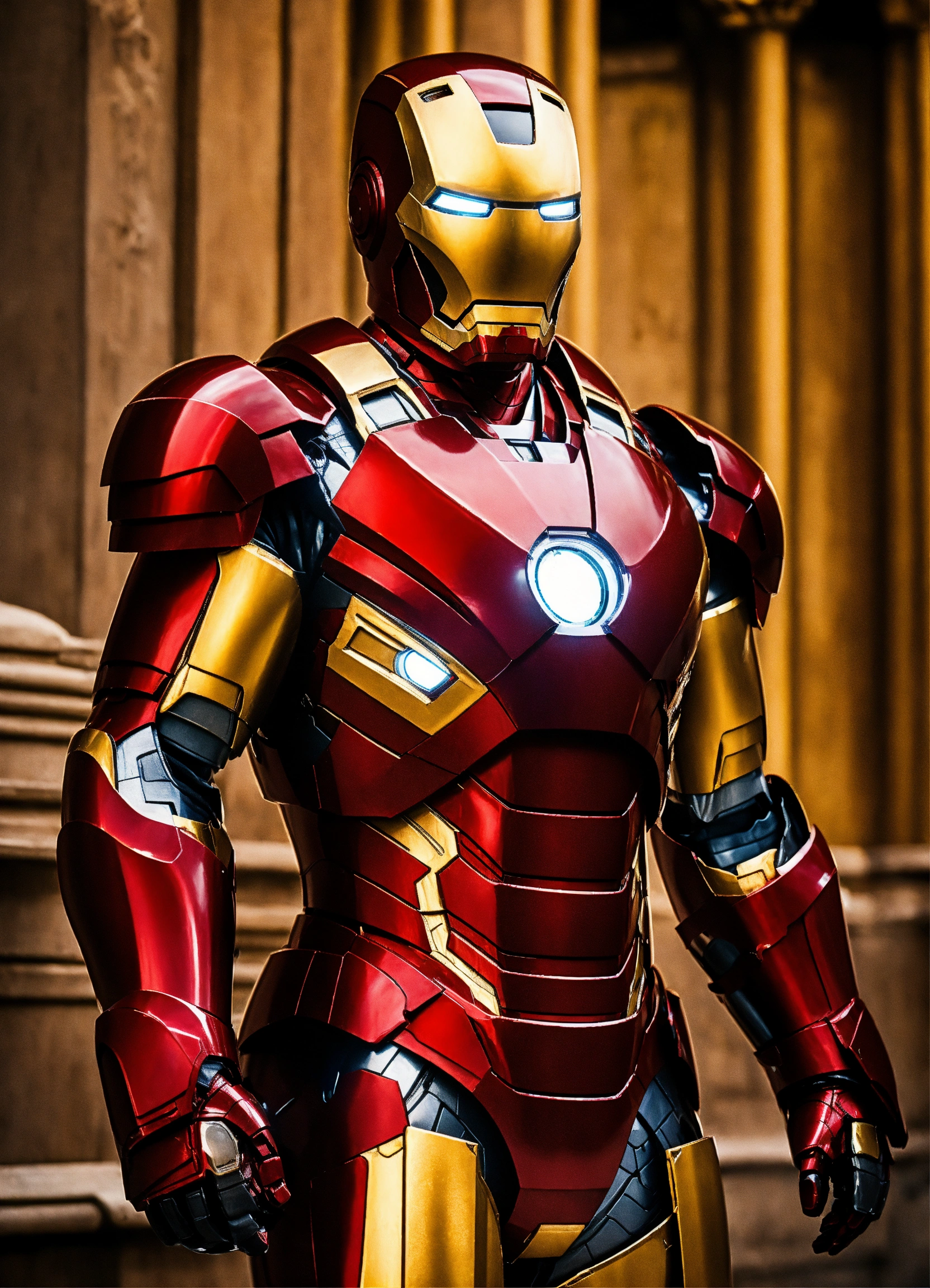 Lexica - The first photo of Iron Man, making a suit of armor,8k,The ...