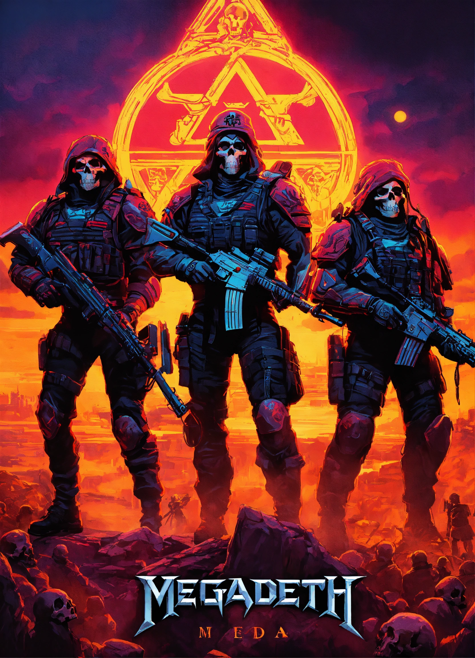 Lexica - A poster for Megadeth featuring a group of soldiers, heavy ...