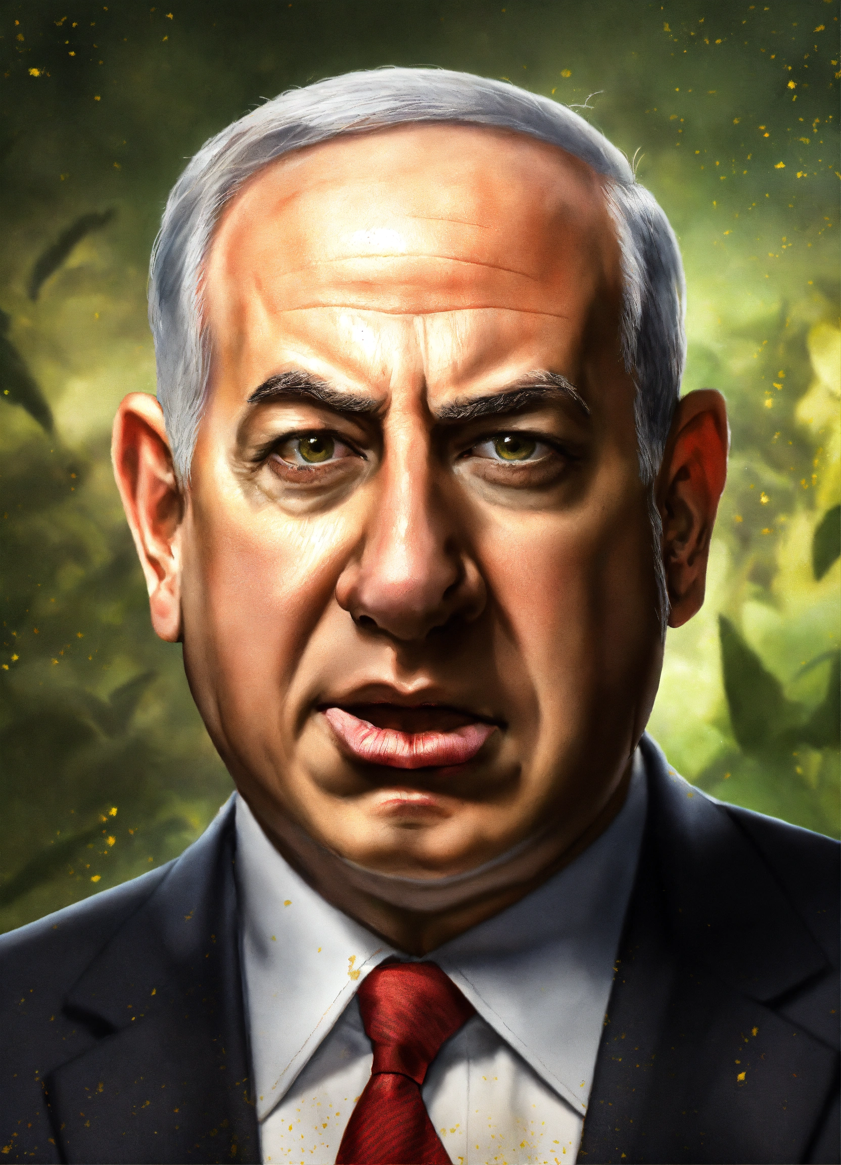 Lexica - Distressed Benjamin Netanyahu as pickles erupt from his nose ...