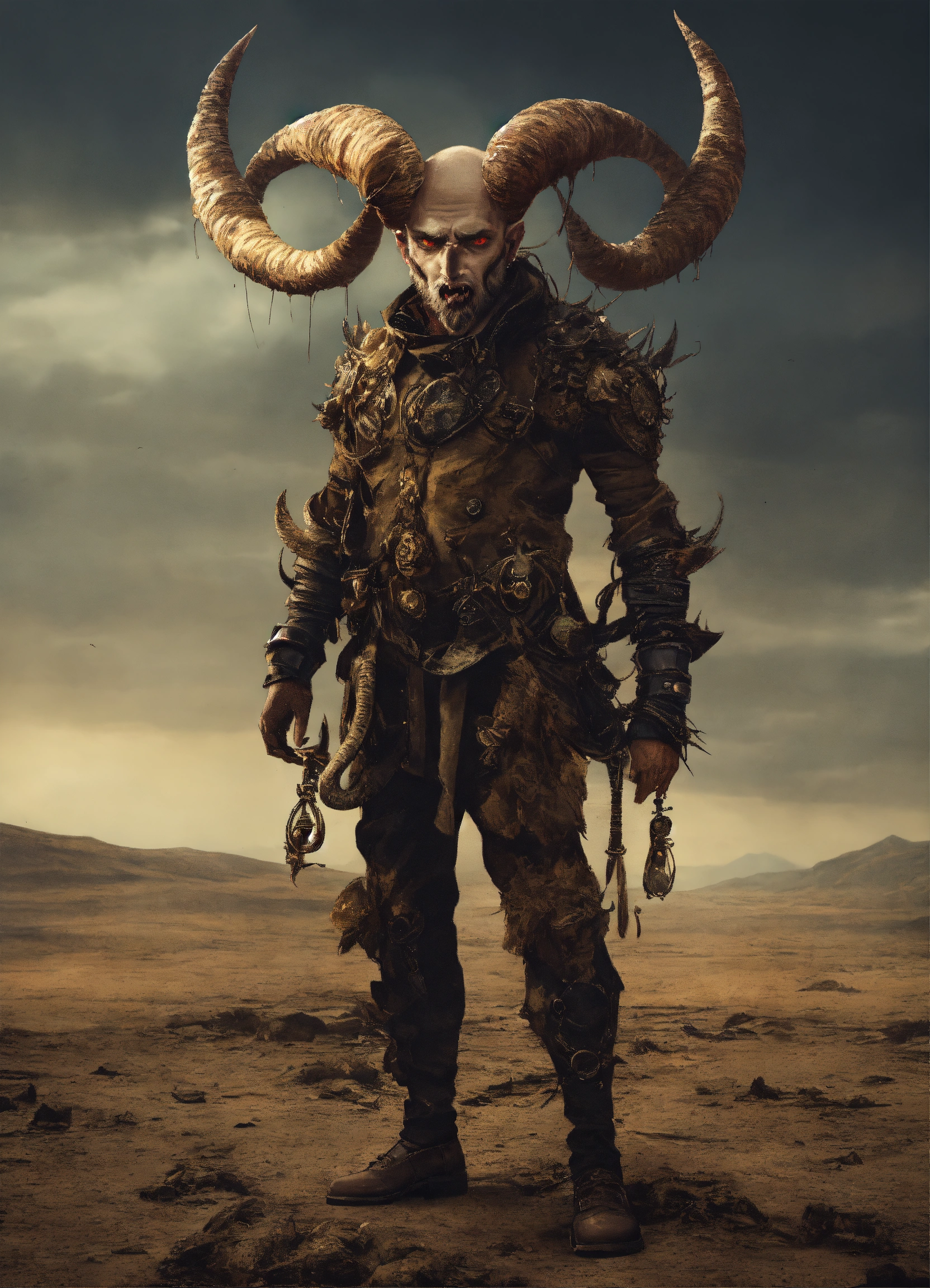 Lexica - A young bald man with beard image of a grotesque, otherworldly ...