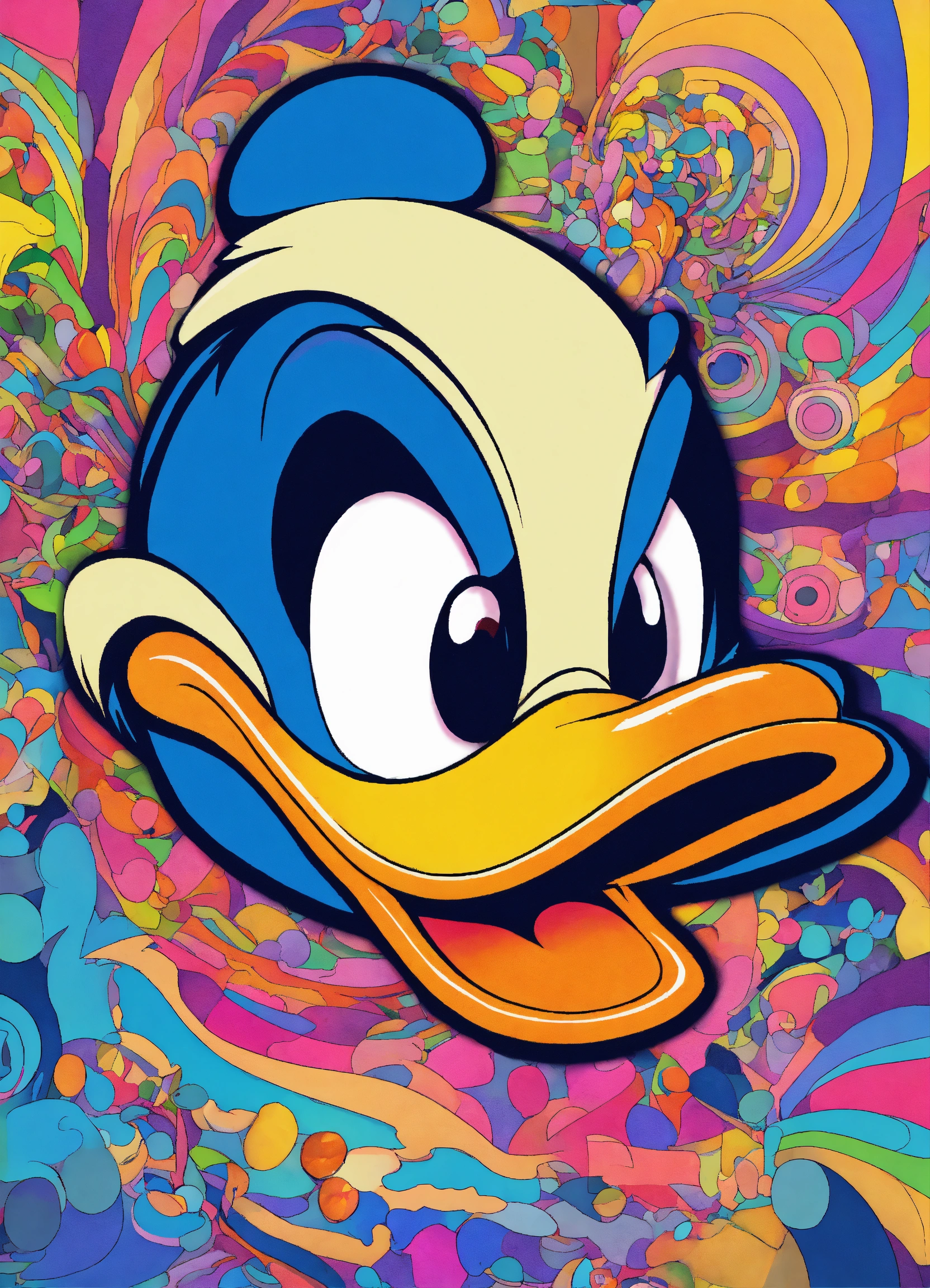 Lexica - Donald Duck, abstract, psychedelic