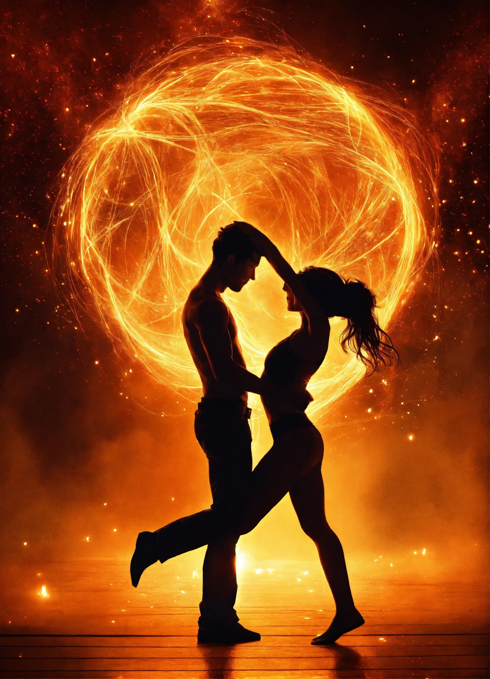 Lexica - Man and woman together in love, connected, full body, merging ...