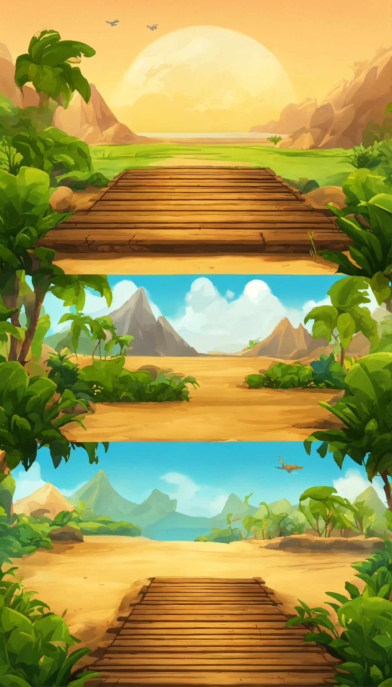 Lexica - 2d mobile platform game background with different terrains ...