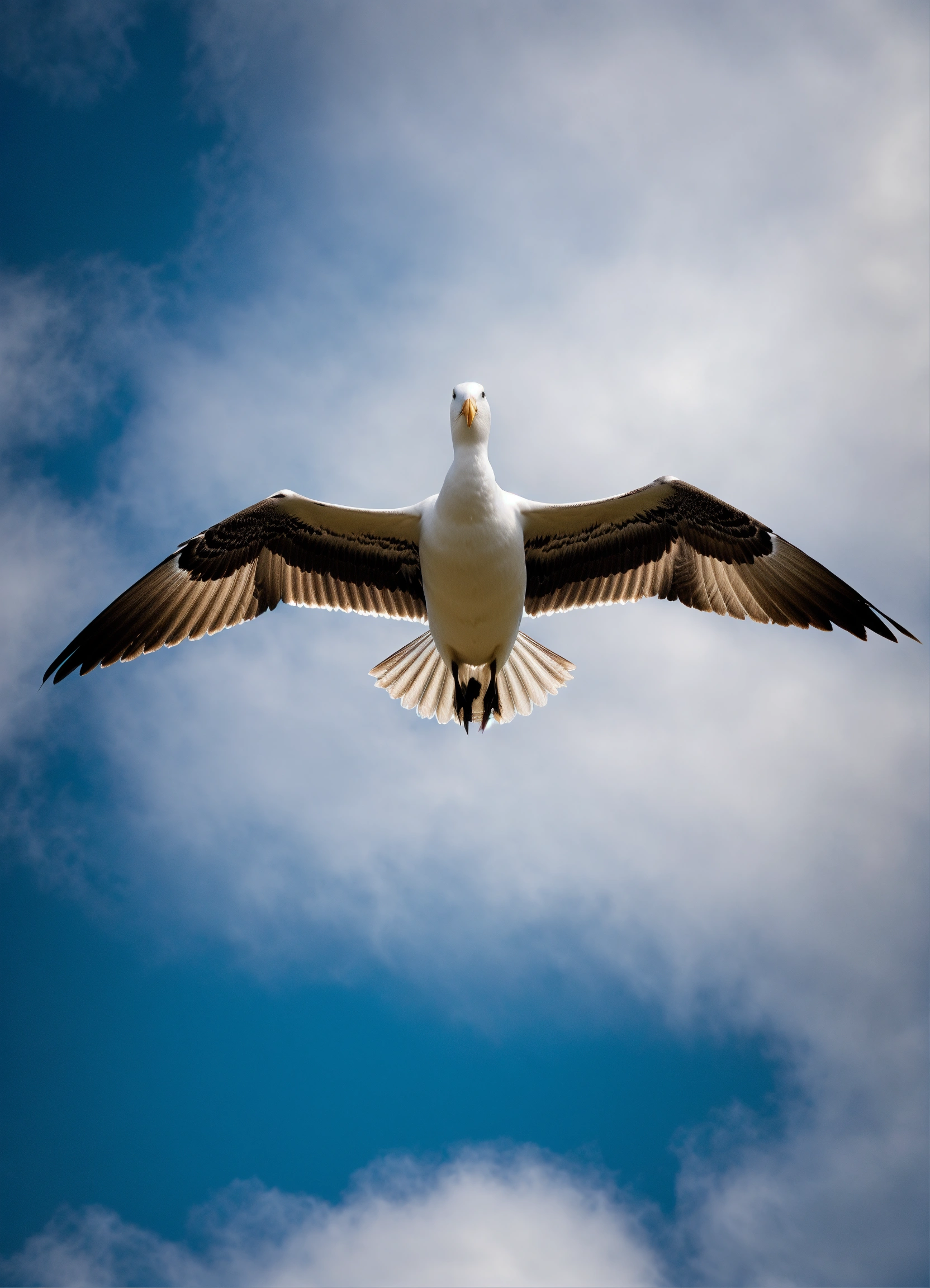 Lexica - UNDERSIDE OF Albatross NZ BIRD FLYING PHOTO SYMMETRICAL SKY ...