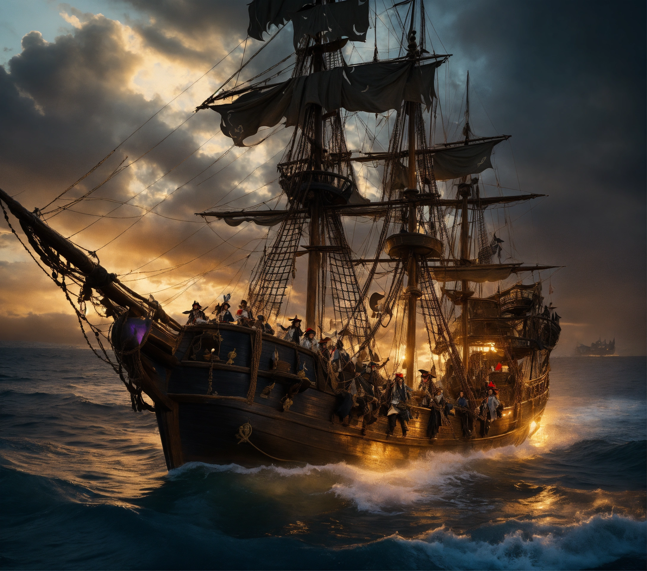Lexica - The pirates of Caribbean on the Black pearl on board. Captain ...