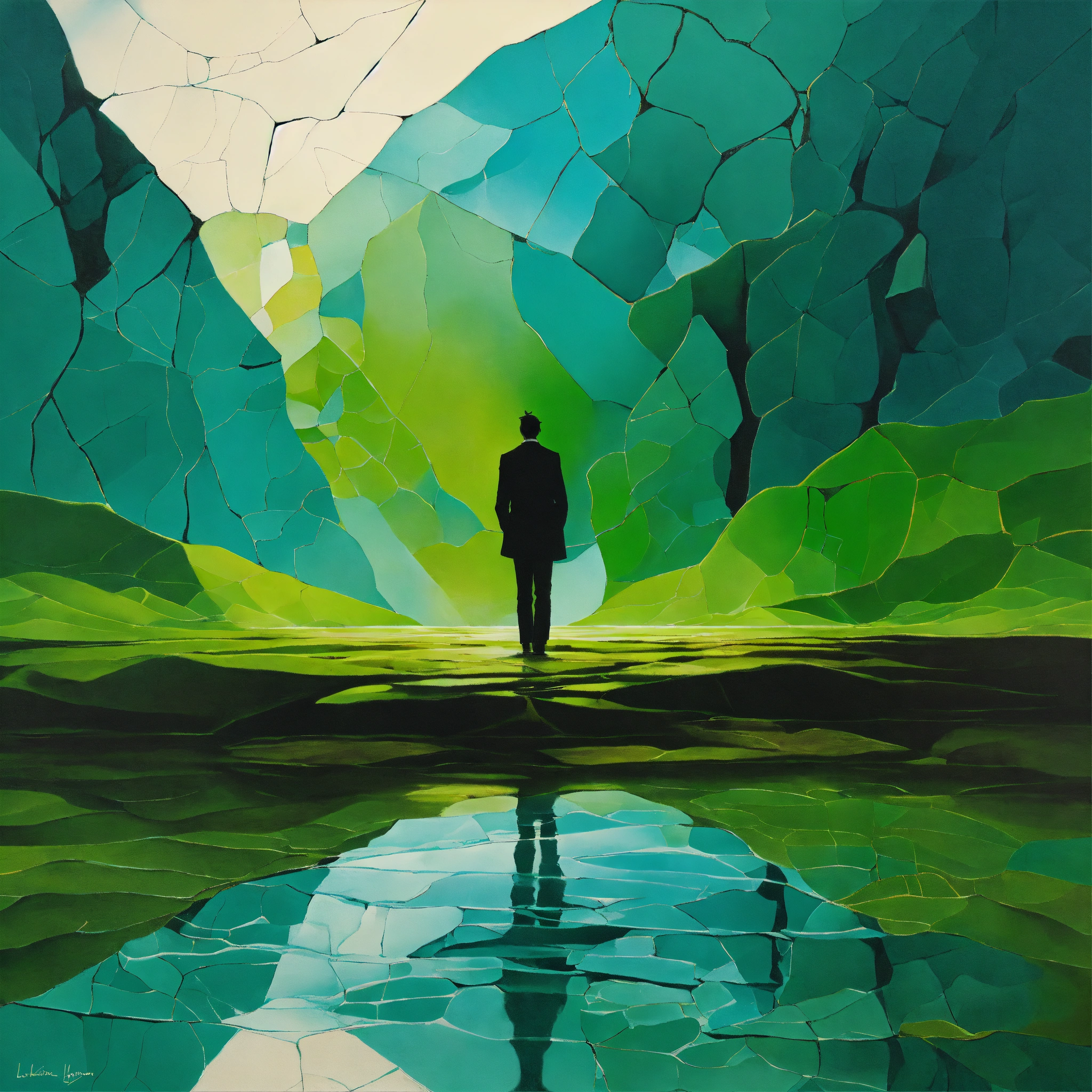 Lexica - Surrealist Design - "Shattered Ice Reality" A dreamlike ...