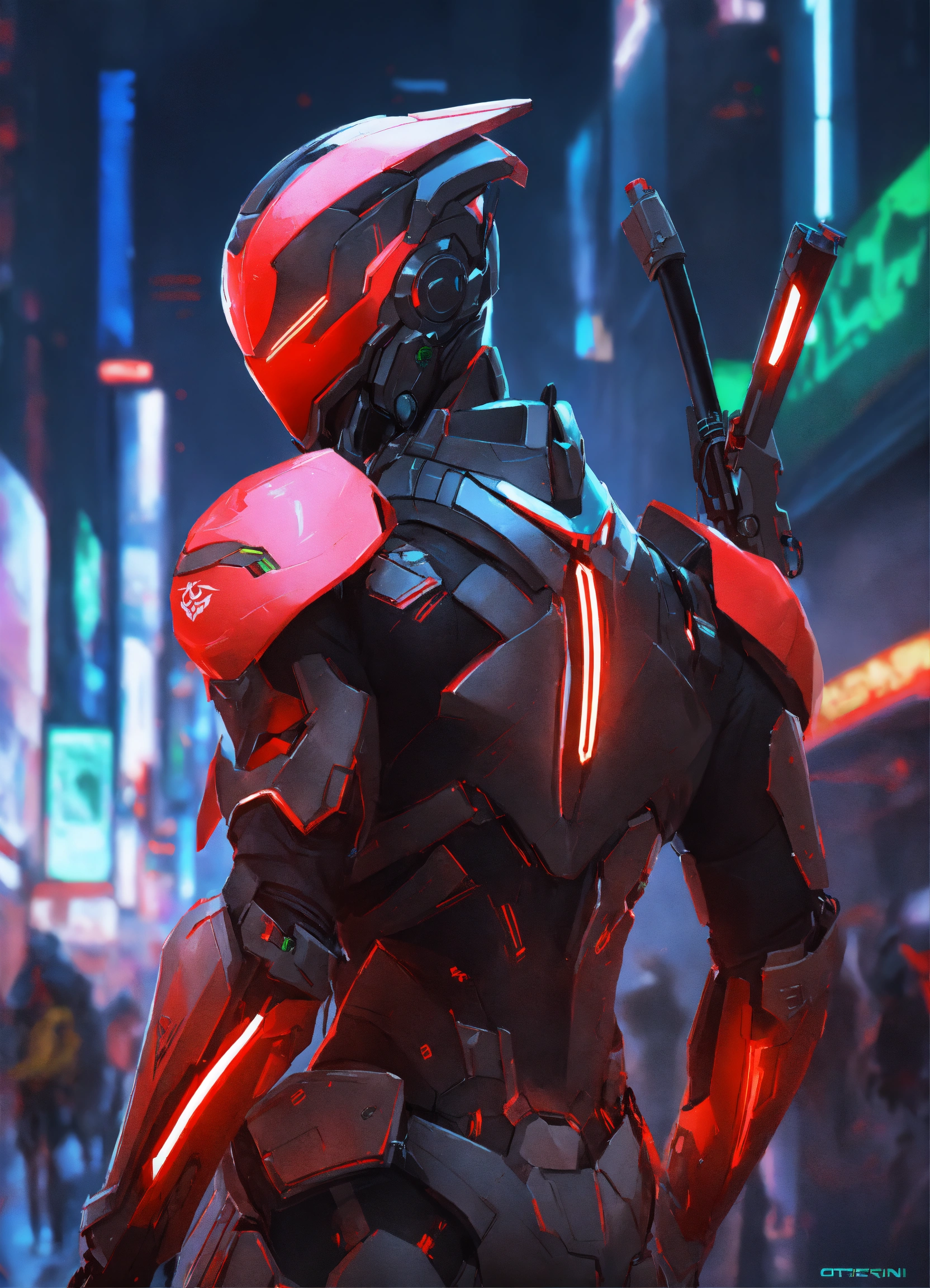 Lexica - Genji Overwatch Black And Red, featuring a black and red color ...