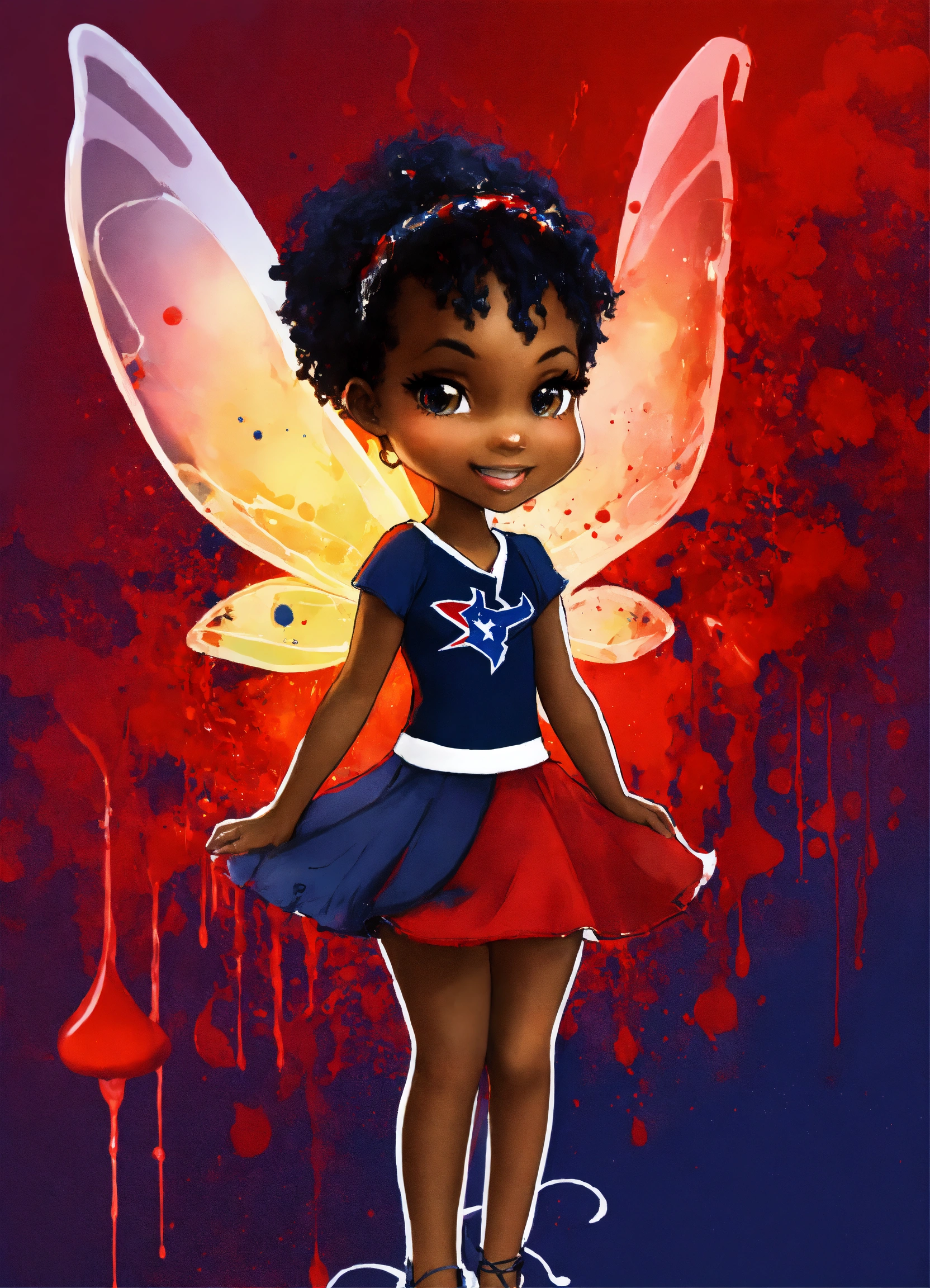 Lexica - Create an African American tinkerbell with a Houston Texans ...