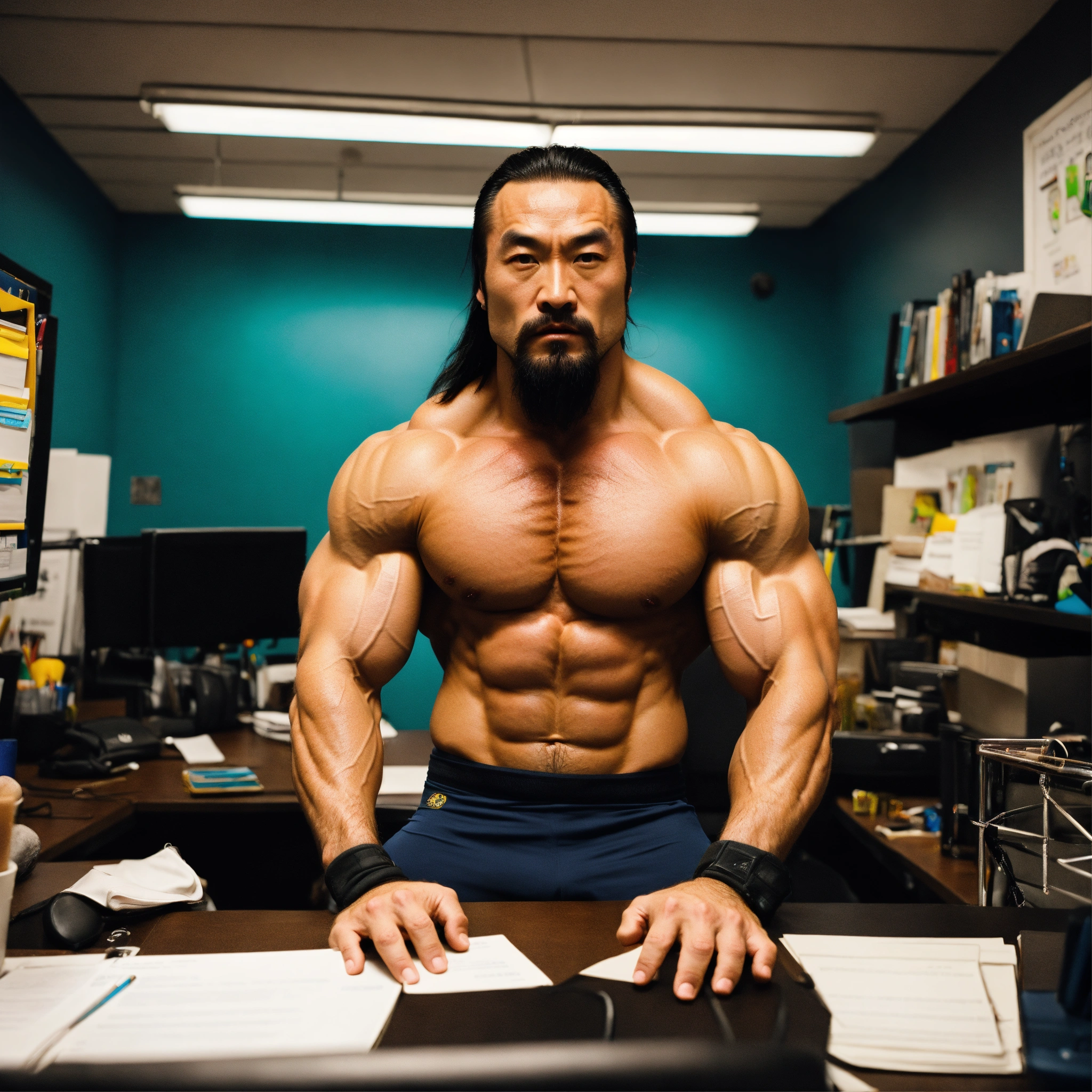 Lexica - 30-year-old hairy man with big muscles, Shang Tsung from ...