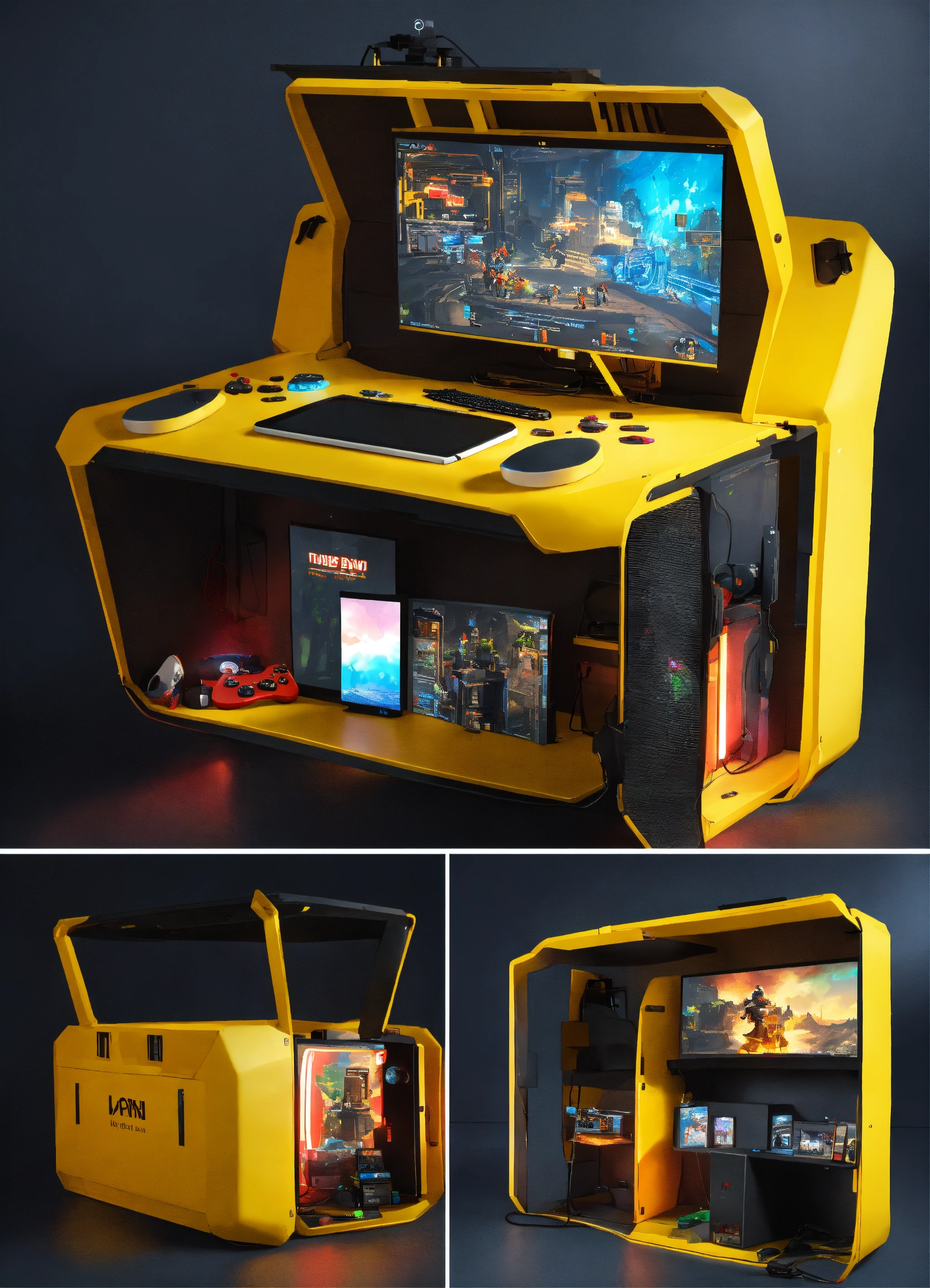 Lexica - A portable modular gaming station designed with lighting games ...