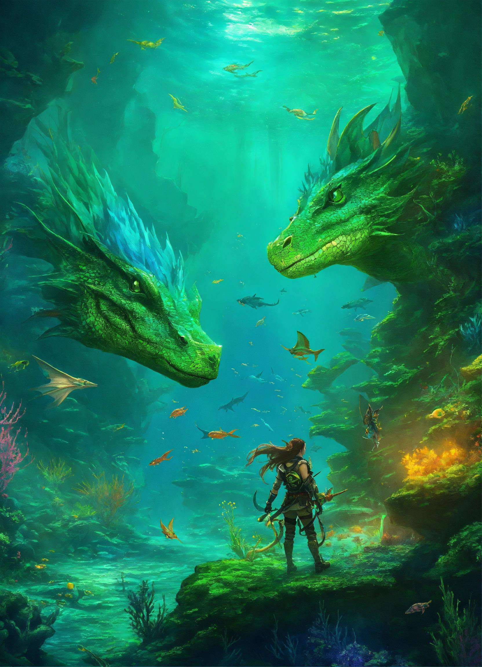 Lexica - Post-apocalyptic enchantress dragons in an underwater abyss ...