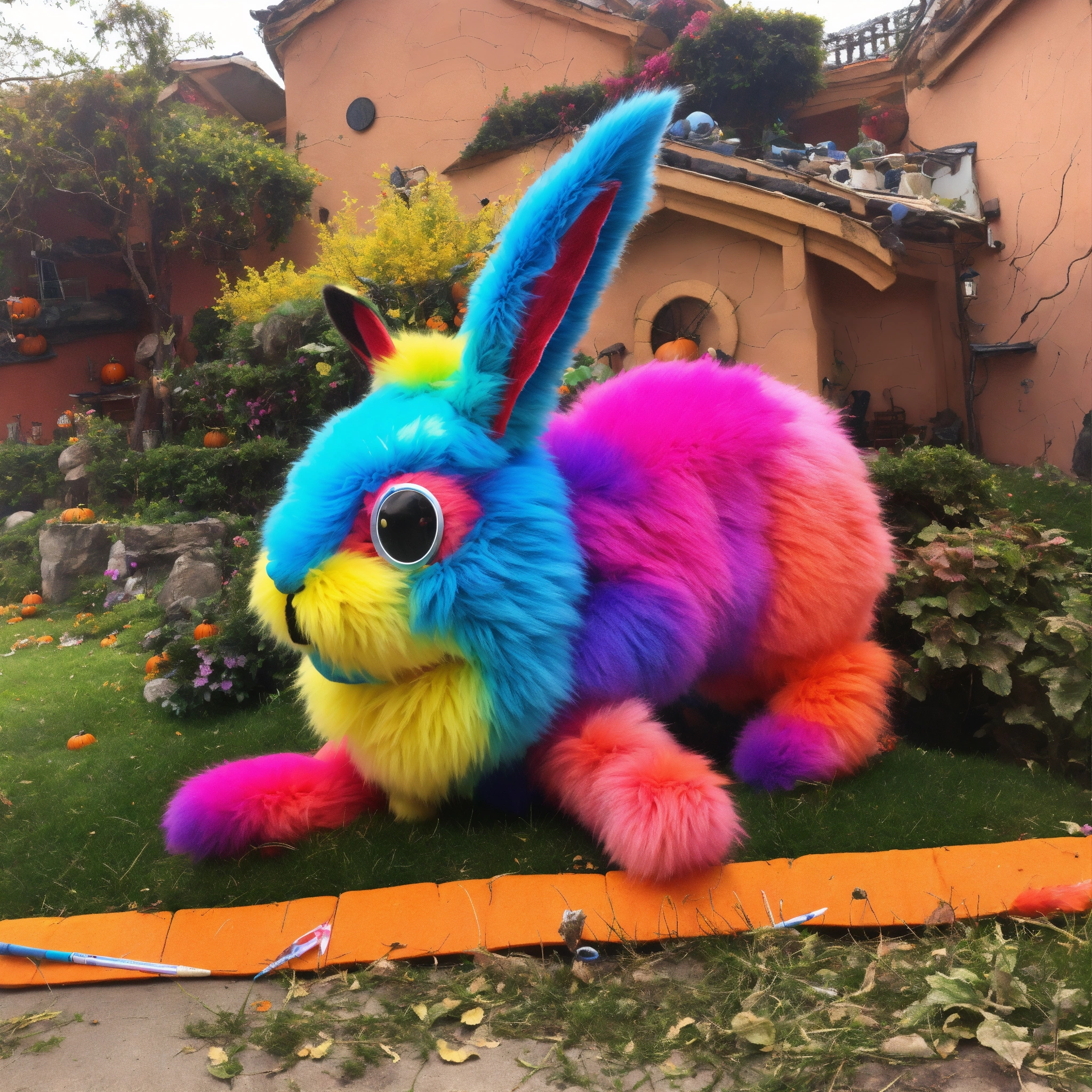 Lexica - Insane chinese furry toy halloween bunny vibrant colors ...
