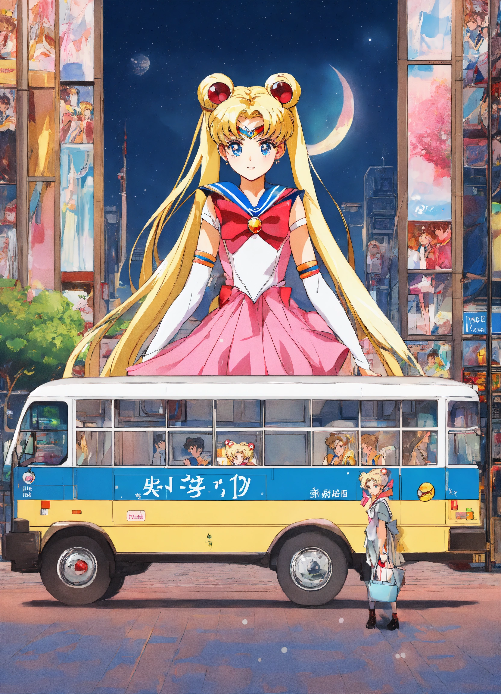 Lexica - A bus with sailor moon