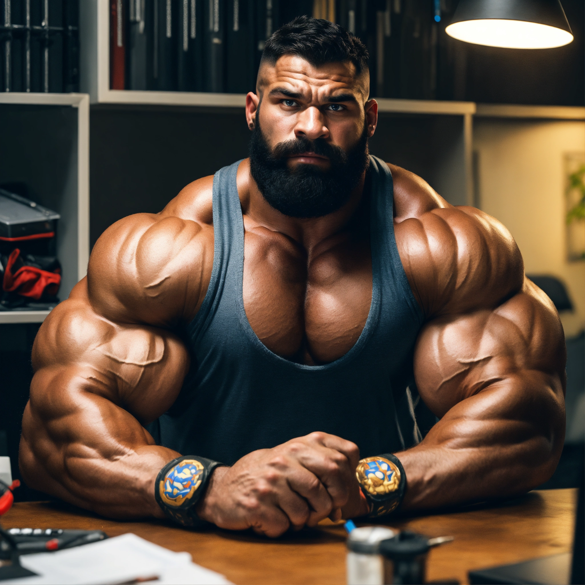 Lexica - 30-year-old hairy man with big muscles, Balrog from Street ...
