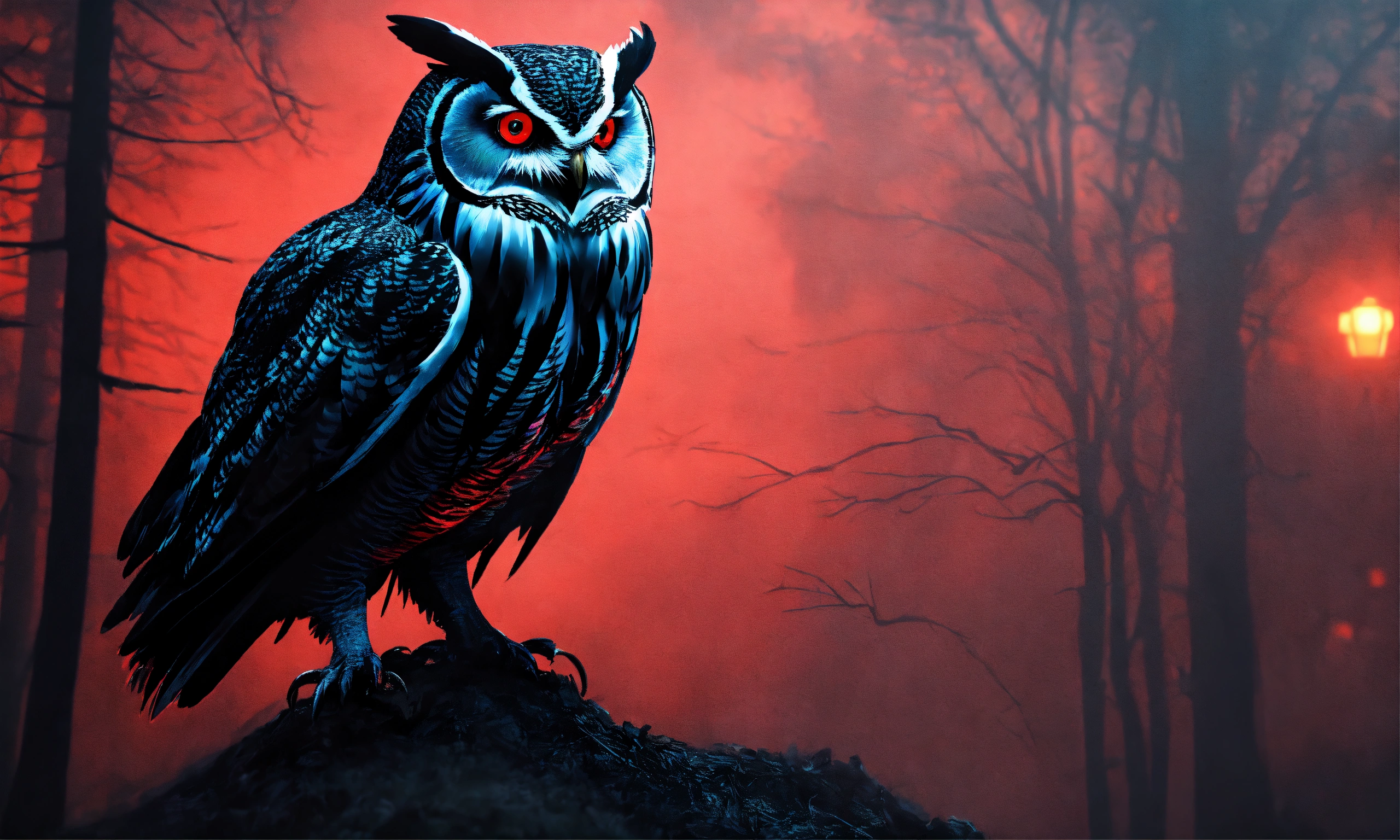 Lexica - Evil ferocious extraterrestrial predator owl in a lot of fog ...