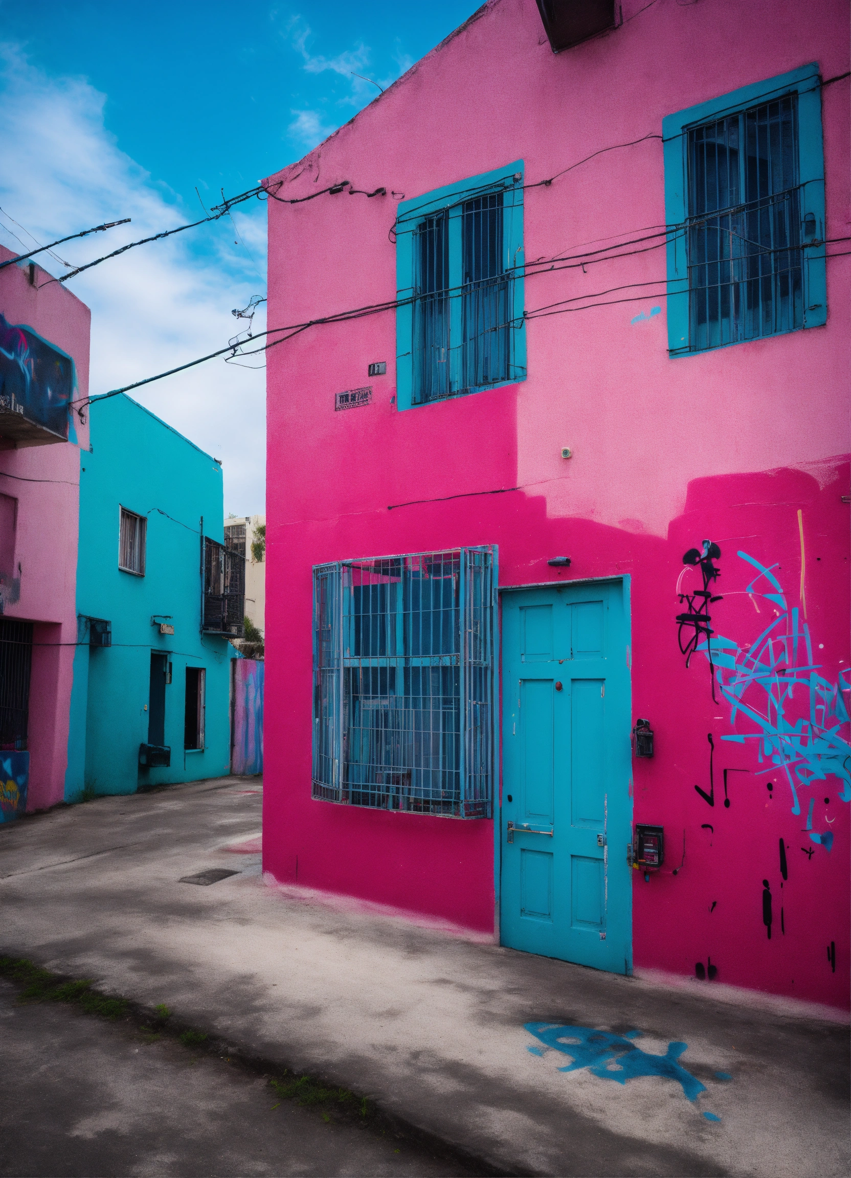 Lexica - Flashy graffiti with pink and miami blue touch