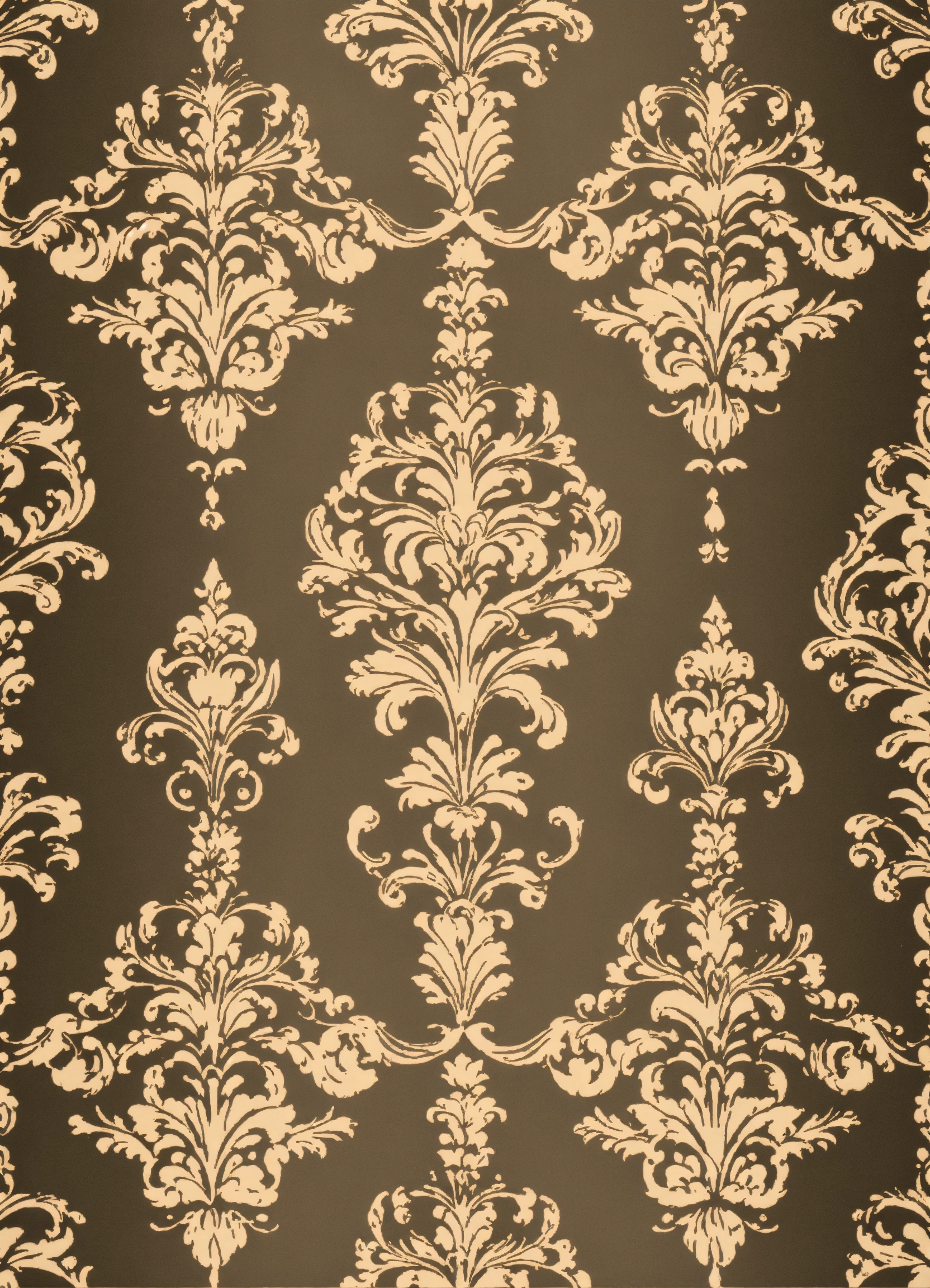 Lexica - Antique victorian minimalist damask, vintage damask, muted color