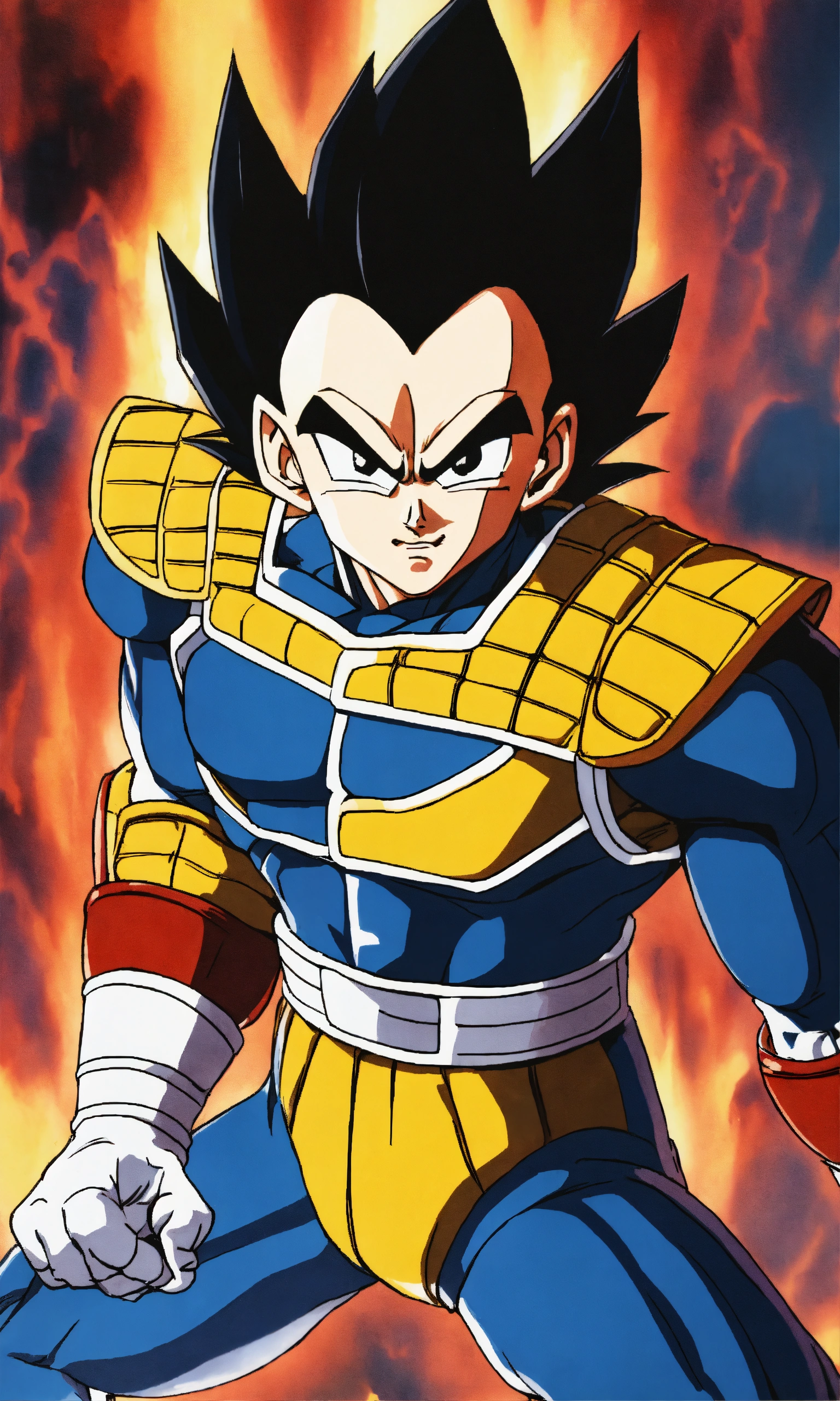 Lexica - 1990s anime Vegeta, full detailed eyes, Toriyama, Miyazaki