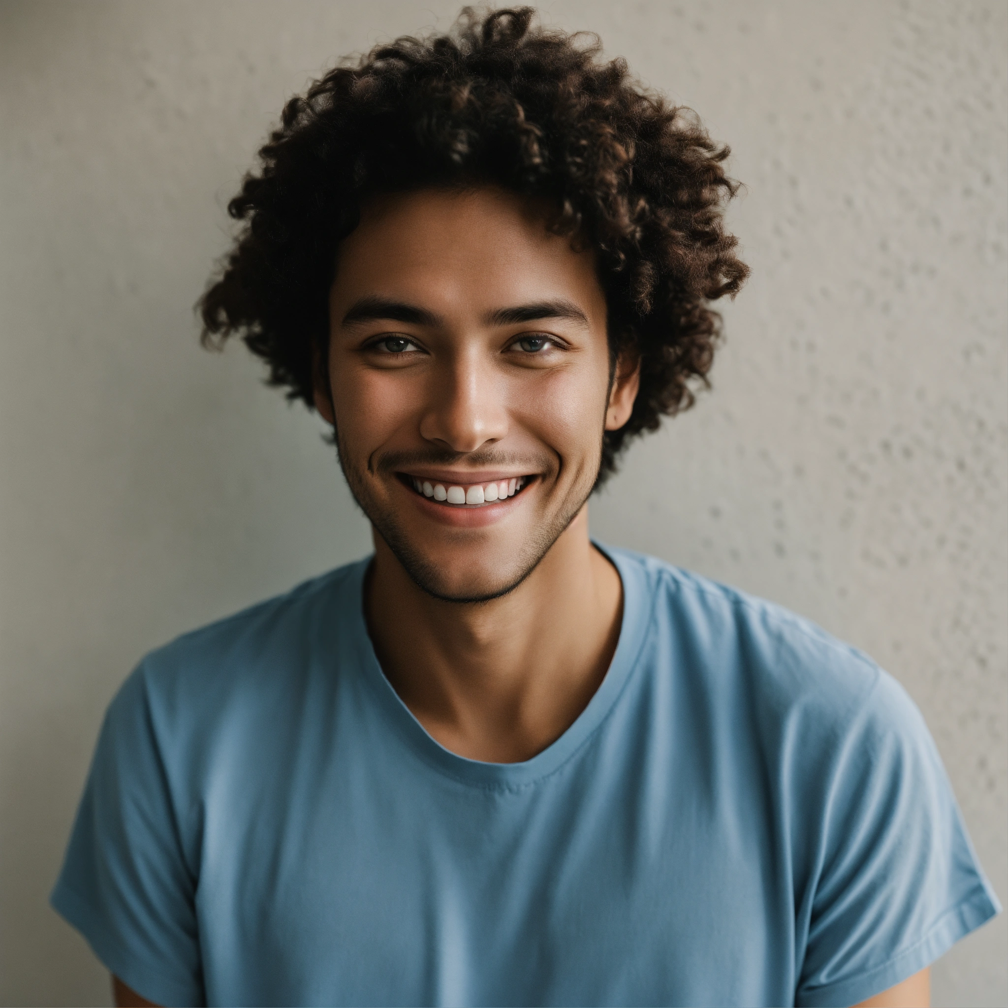 Lexica - A photo of a healthy looking person. The person is smiling and ...