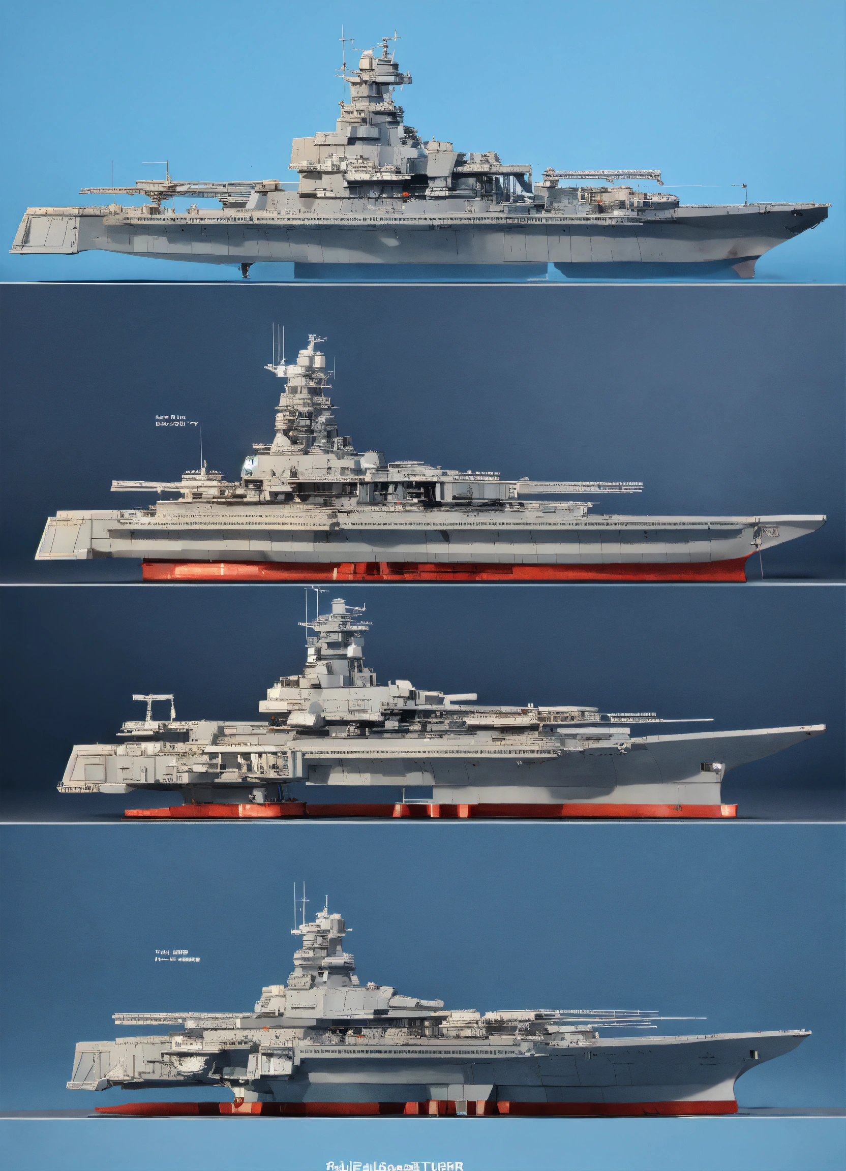 Lexica - Object, battleship railgun, blue background, from side, highly ...