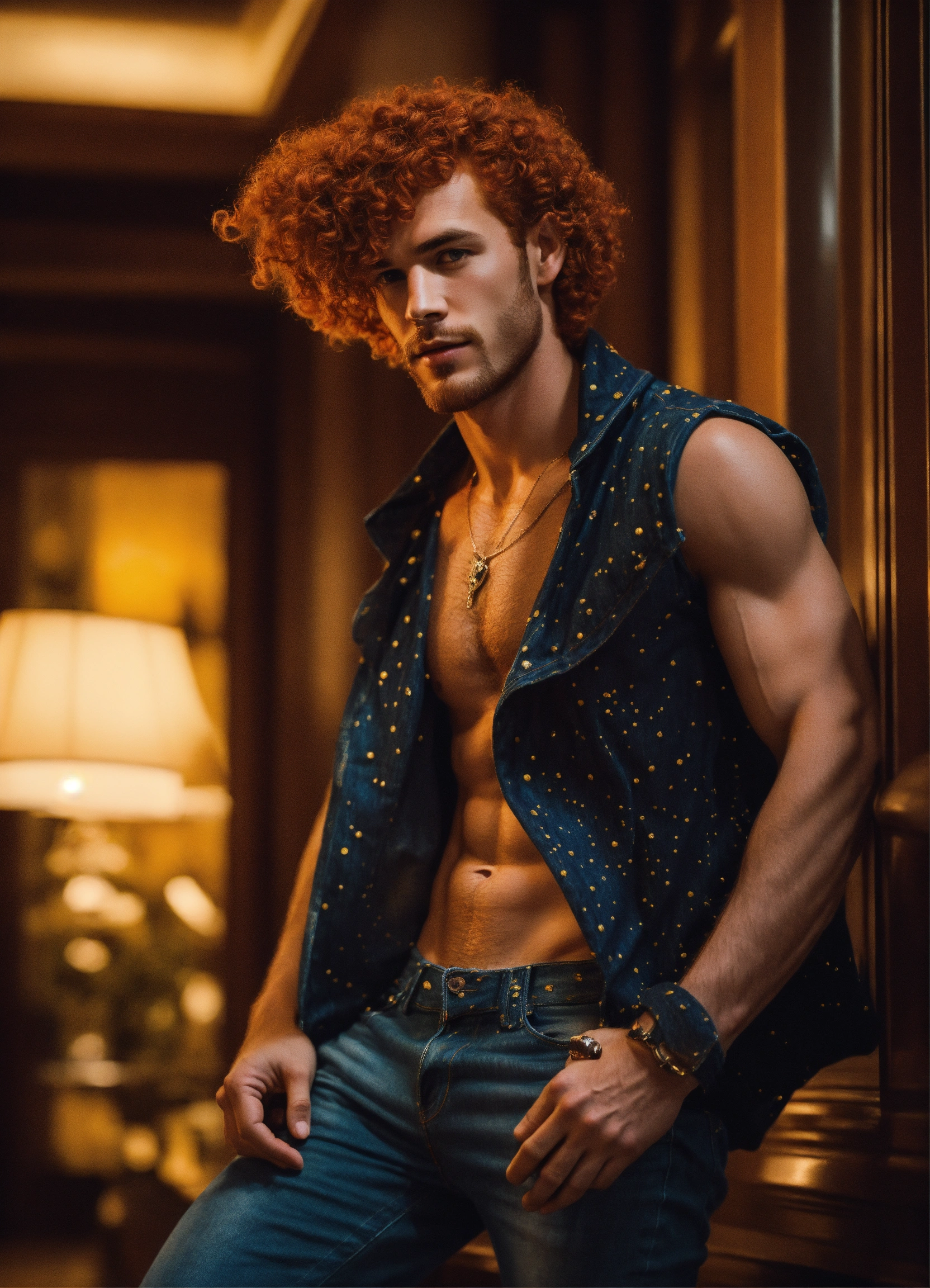 Lexica - Handsome human-looking alien male. With spotted red skin ...