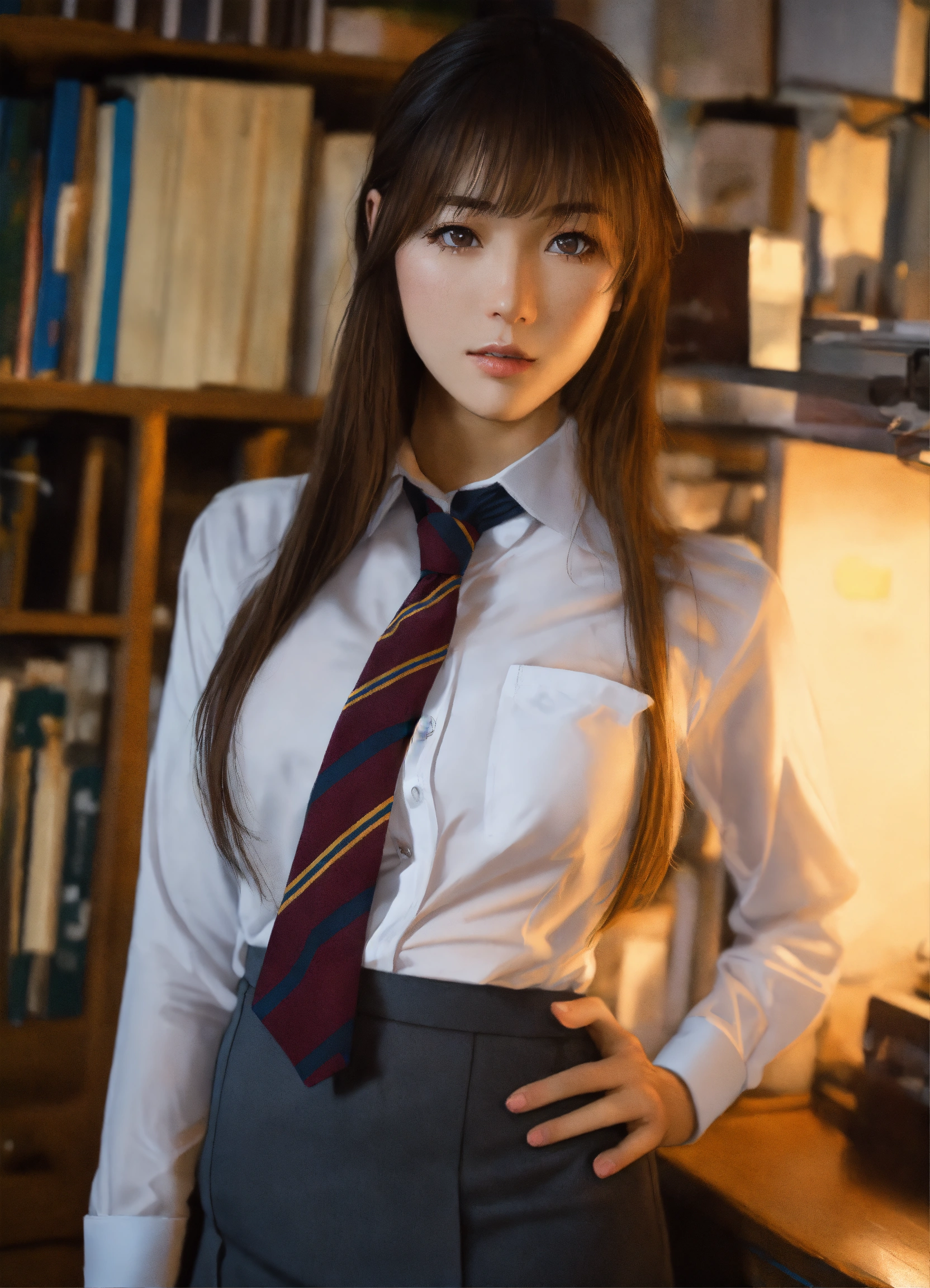 Lexica - Unbuttoned, released tie, The british lady wearing a school ...