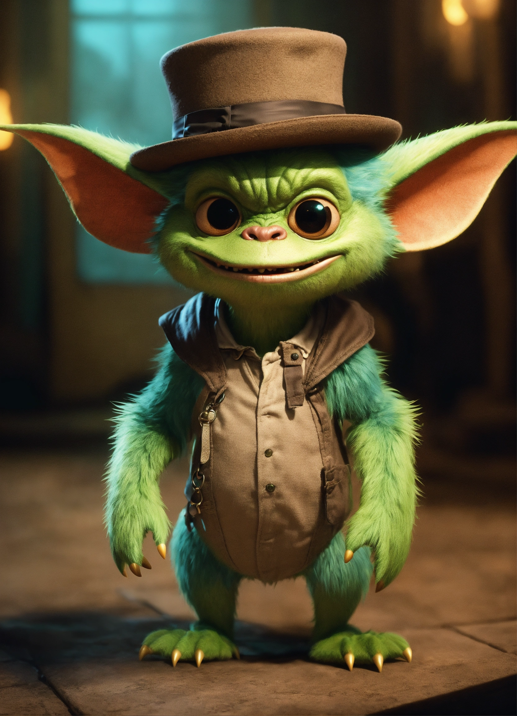 Lexica - A cartoon character monster with a hat. CGI. Highly detailed ...