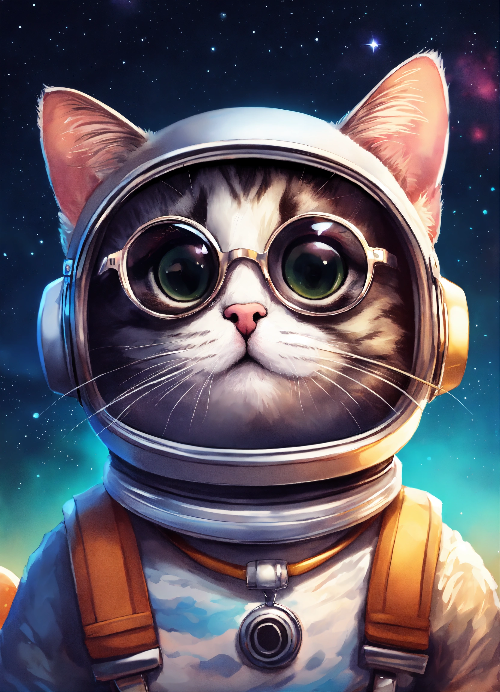 Lexica - Full-bodied portrait, cute and adorable cartoon frajola cat ...